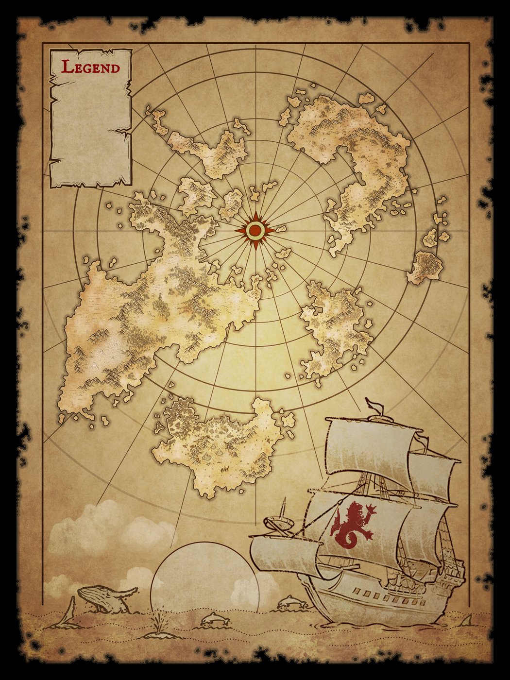 Parchment World Map Template | Inkarnate - Create Fantasy Maps Online