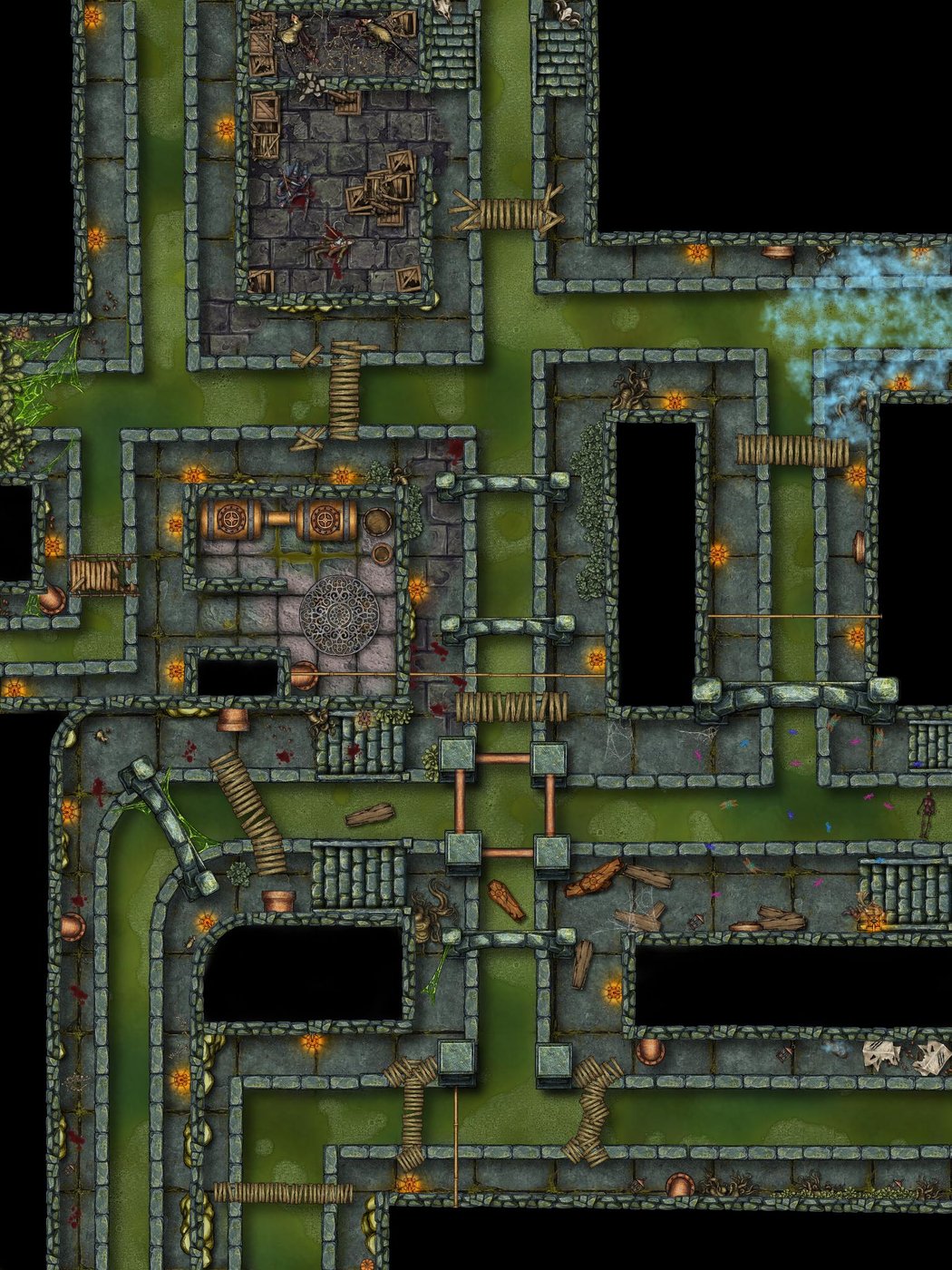 Labyrinth Sewers | Inkarnate - Create Fantasy Maps Online