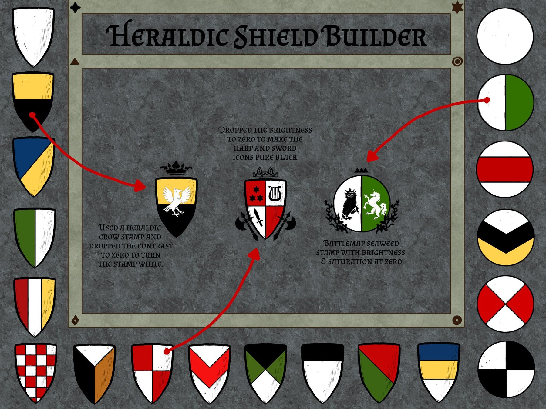Heraldic Shield Builder | Inkarnate - Create Fantasy Maps Online