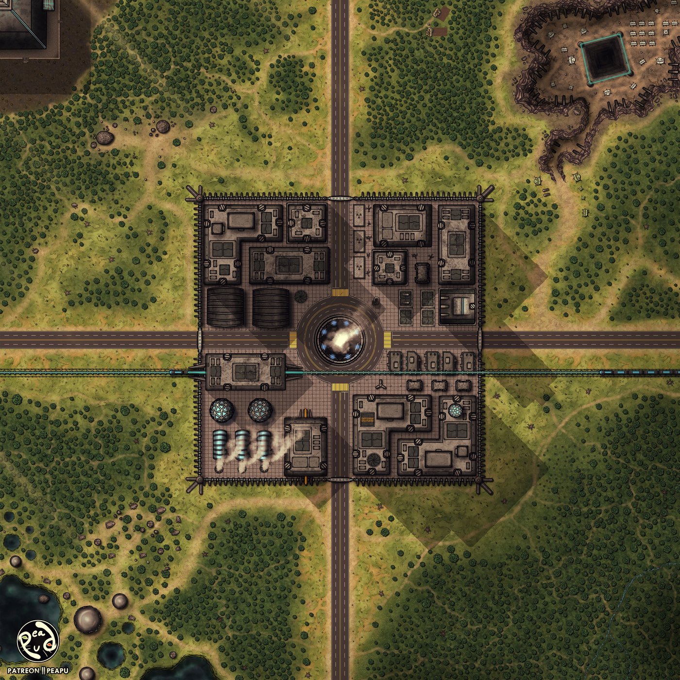 Bastion TK-5 — A Sci-Fi Fortress | Inkarnate - Create Fantasy Maps Online