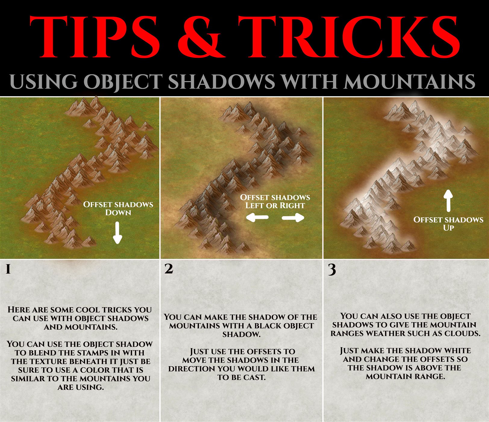Tips & Tricks Using Object Shadows with Mountains | Inkarnate - Create ...