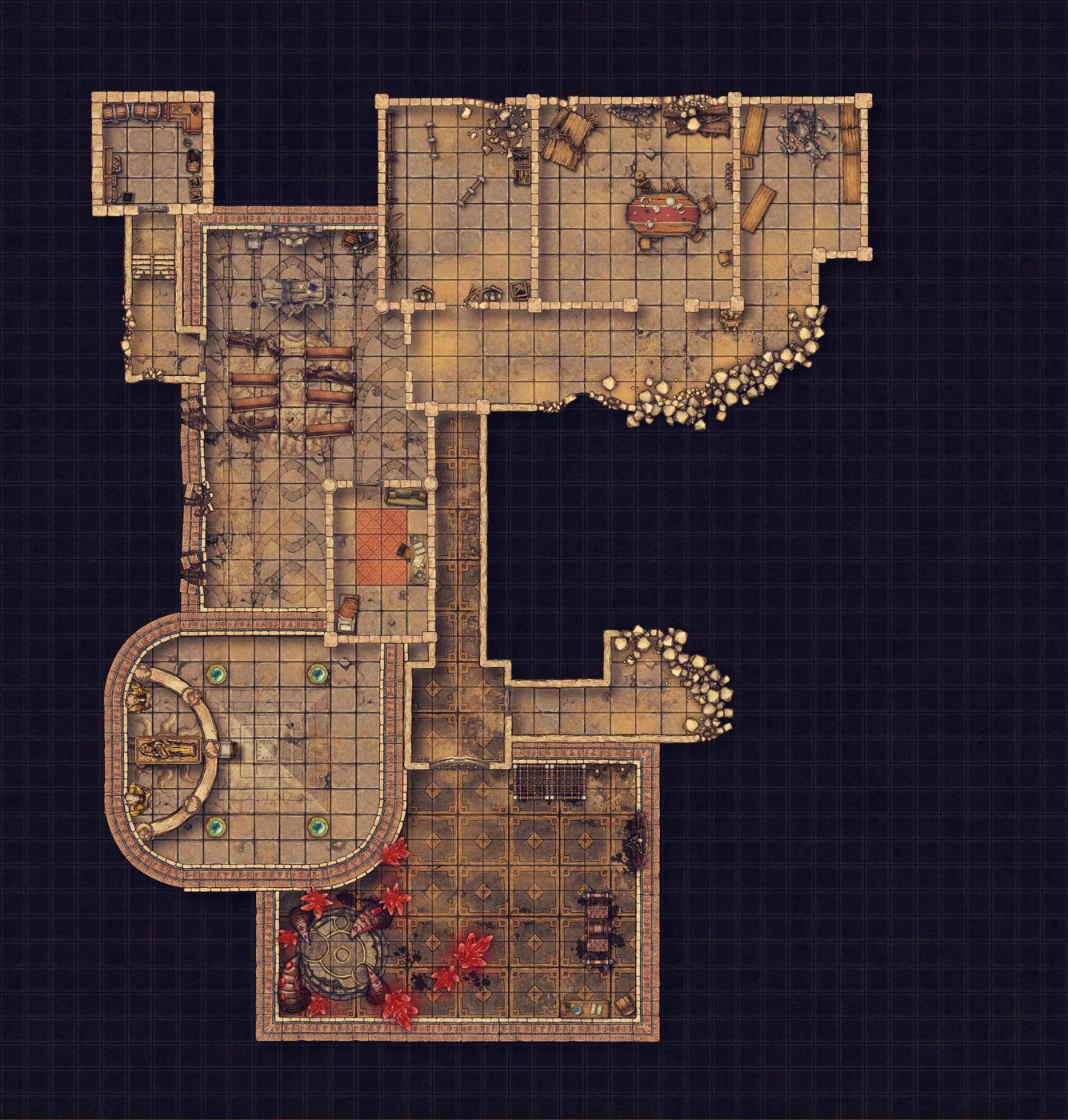 Desert Temple Ruins | Inkarnate - Create Fantasy Maps Online