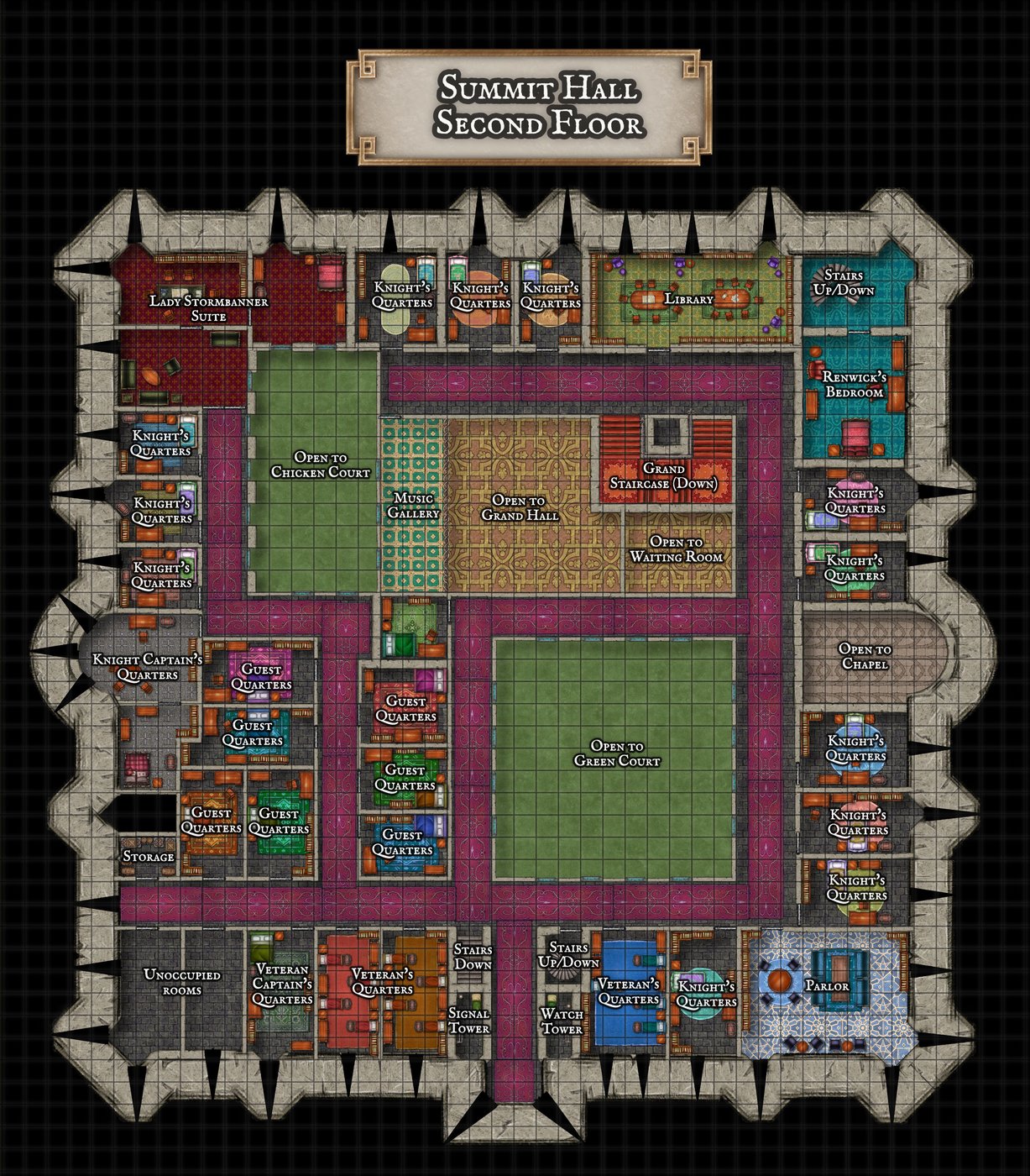 Summit Hall (Second Floor) | Inkarnate - Create Fantasy Maps Online