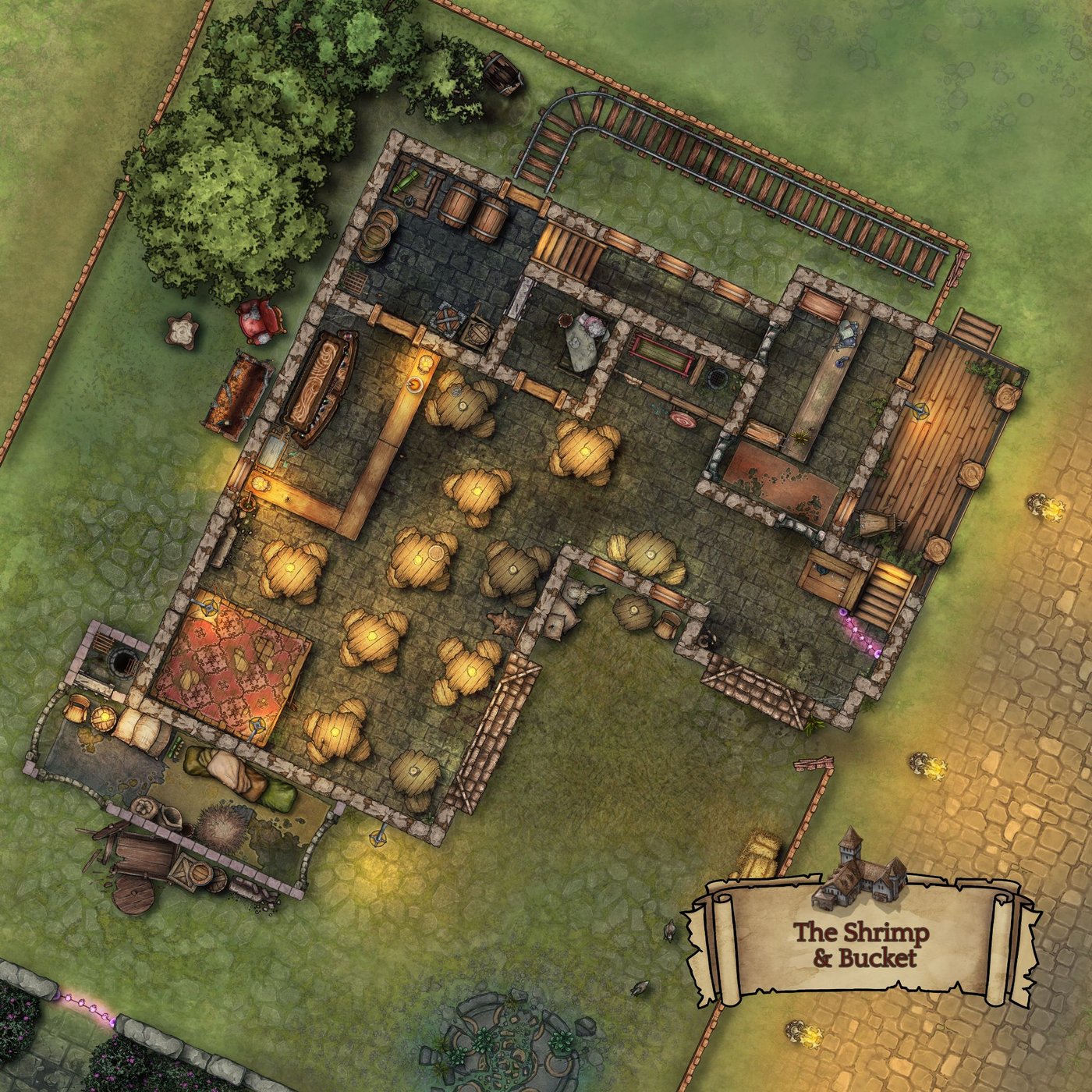 Lingan - The Shrimp & Bucket - Rough Tavern / Inn | Inkarnate - Create ...