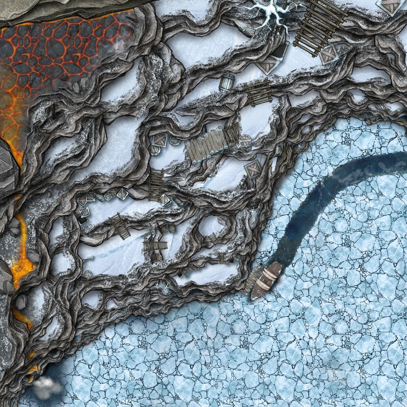 Snow on cliffs, coast | Inkarnate - Create Fantasy Maps Online