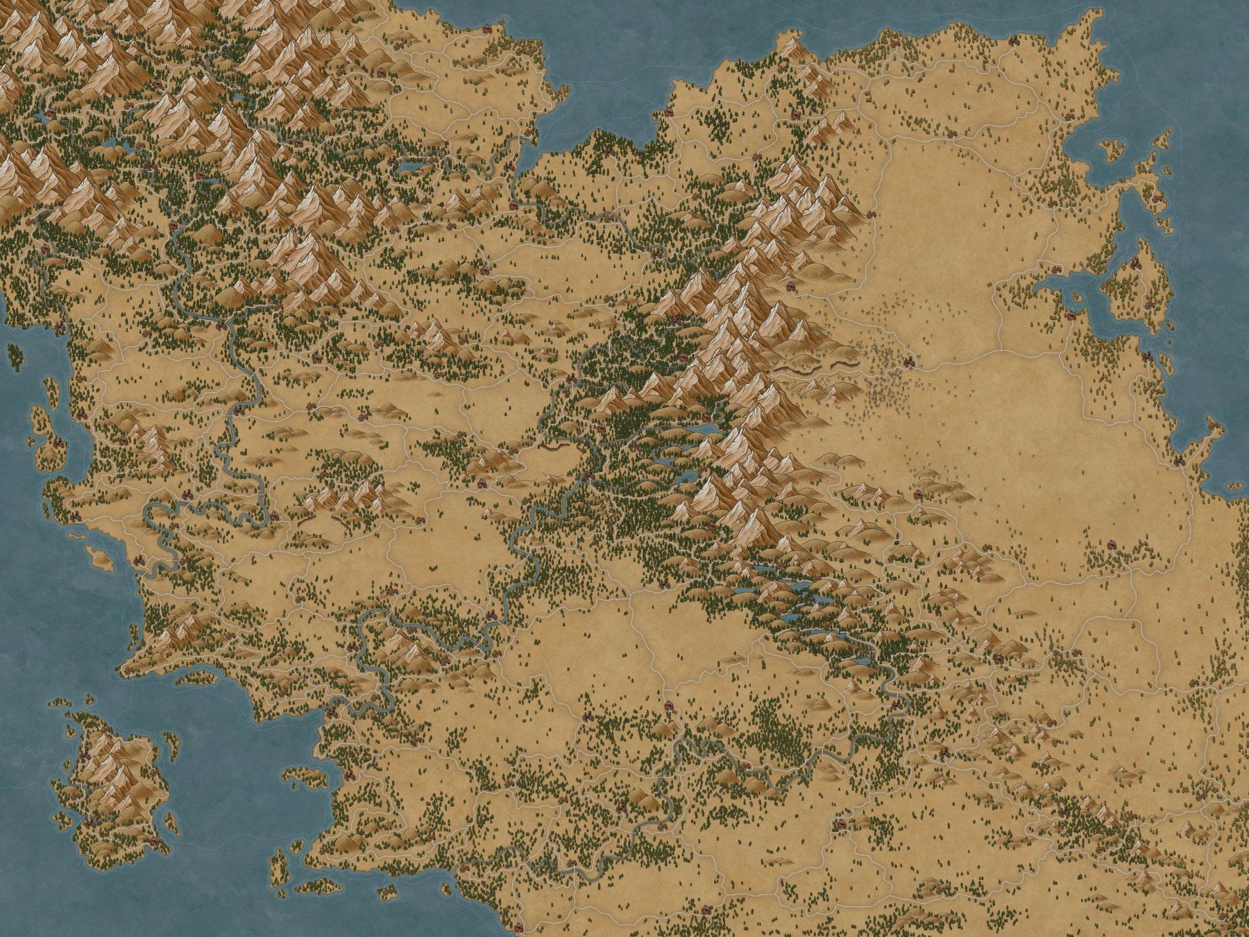 Fantasy World Simple Style | Inkarnate - Create Fantasy Maps Online