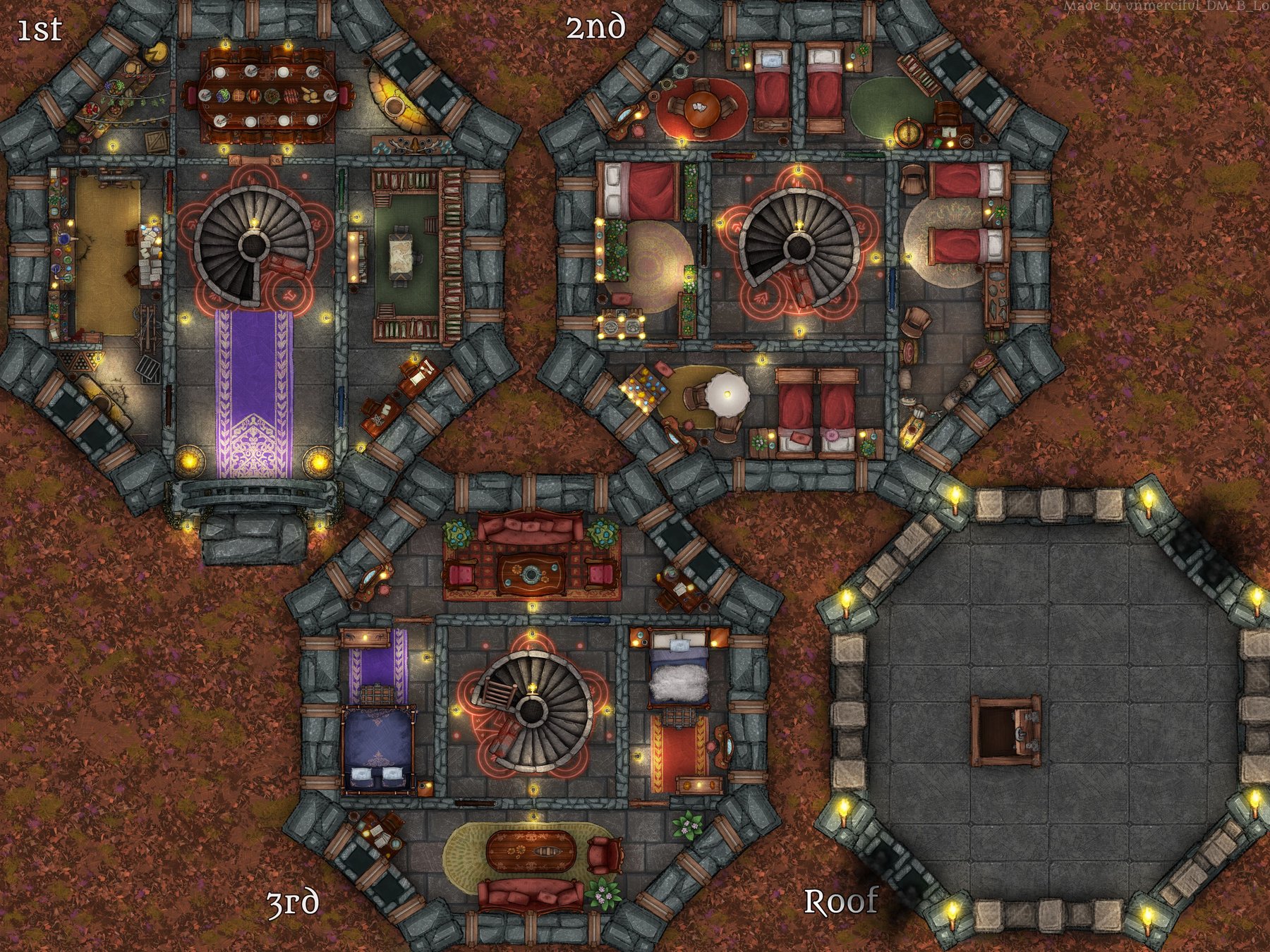 Tower/Mansion Blueprint by Unmerciful Maps | Inkarnate - Create Fantasy ...