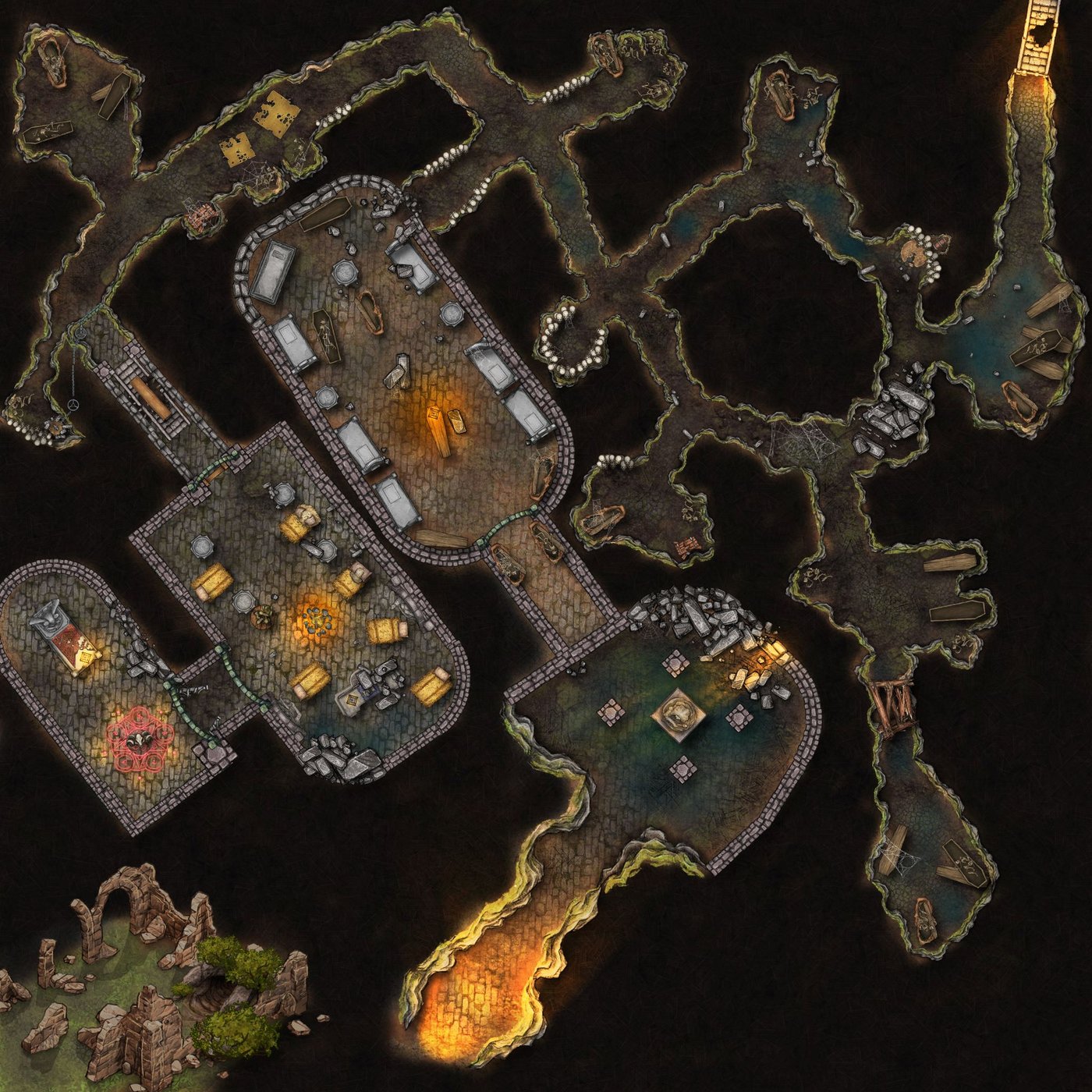 catacomb under Tutelé Palace | Inkarnate - Create Fantasy Maps Online