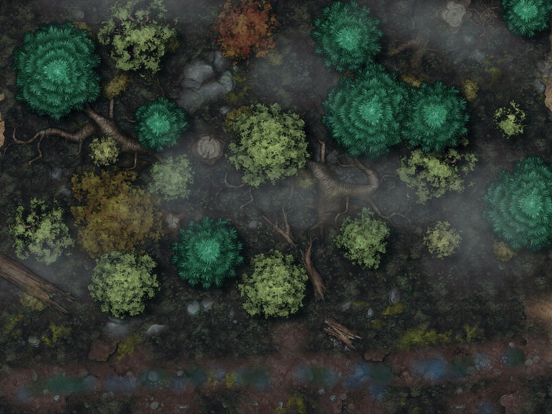 Svalich Road - Dense Forest Battlemap | Inkarnate - Create Fantasy Maps ...