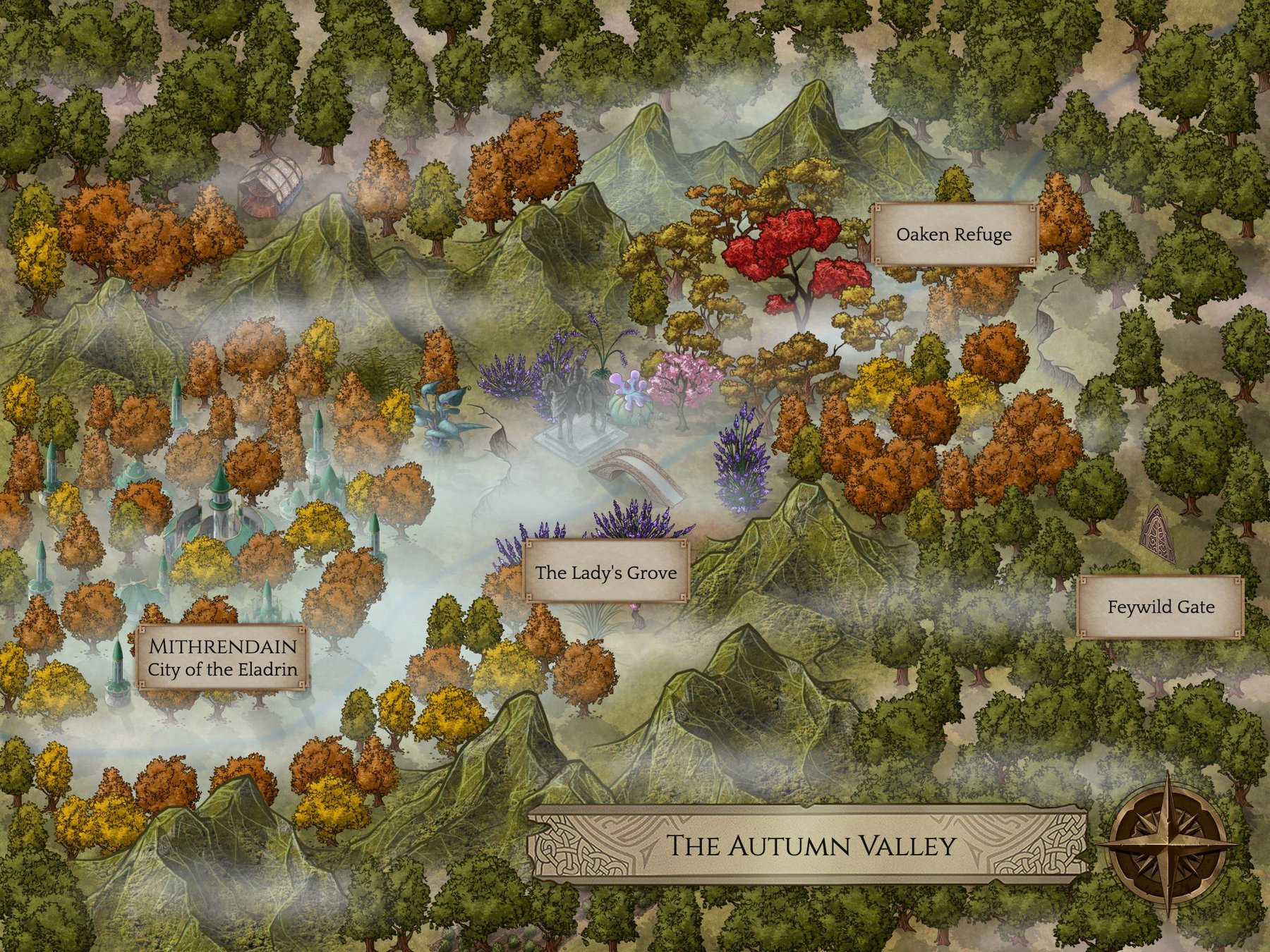 The Autumn Valley | Inkarnate - Create Fantasy Maps Online
