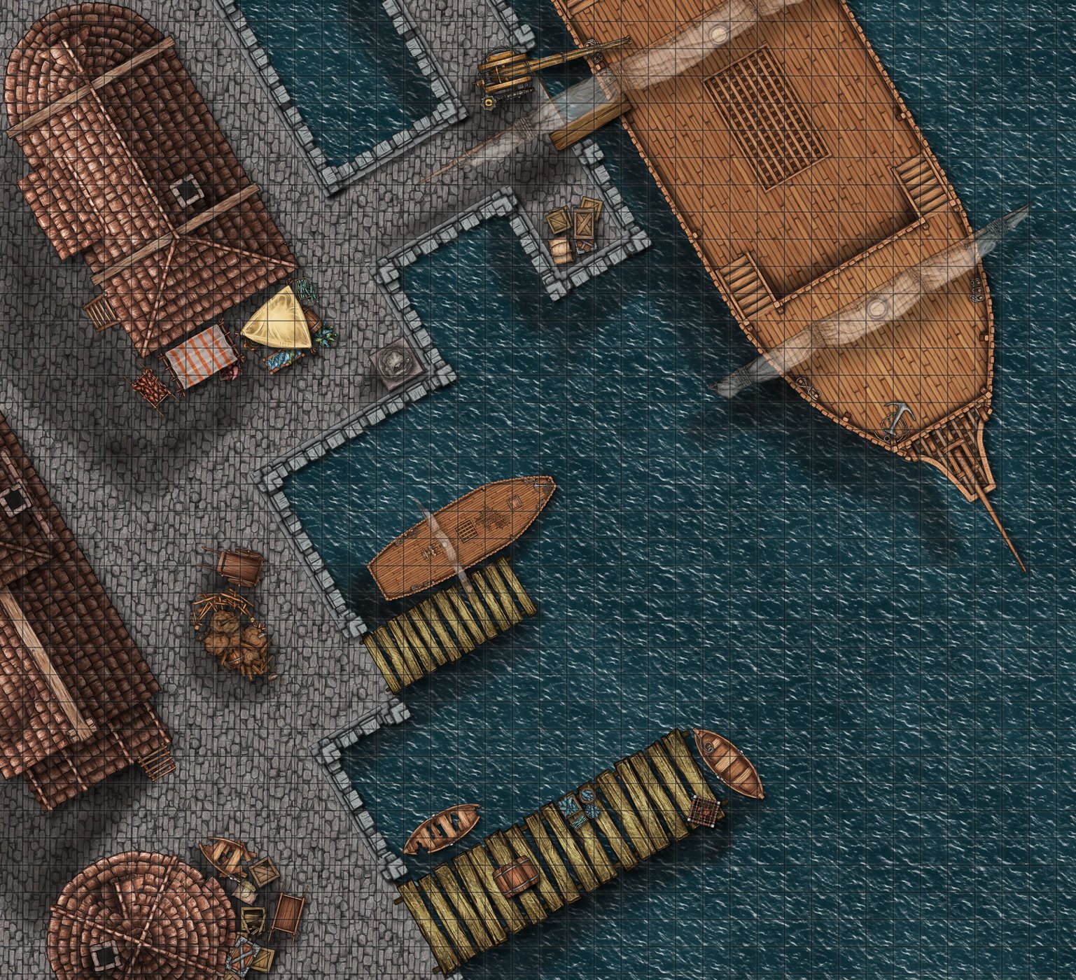 Selgaunt Docks | Inkarnate - Create Fantasy Maps Online