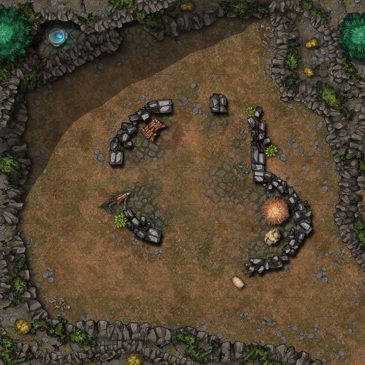 Ohniskový kámen u trolla | Inkarnate - Create Fantasy Maps Online