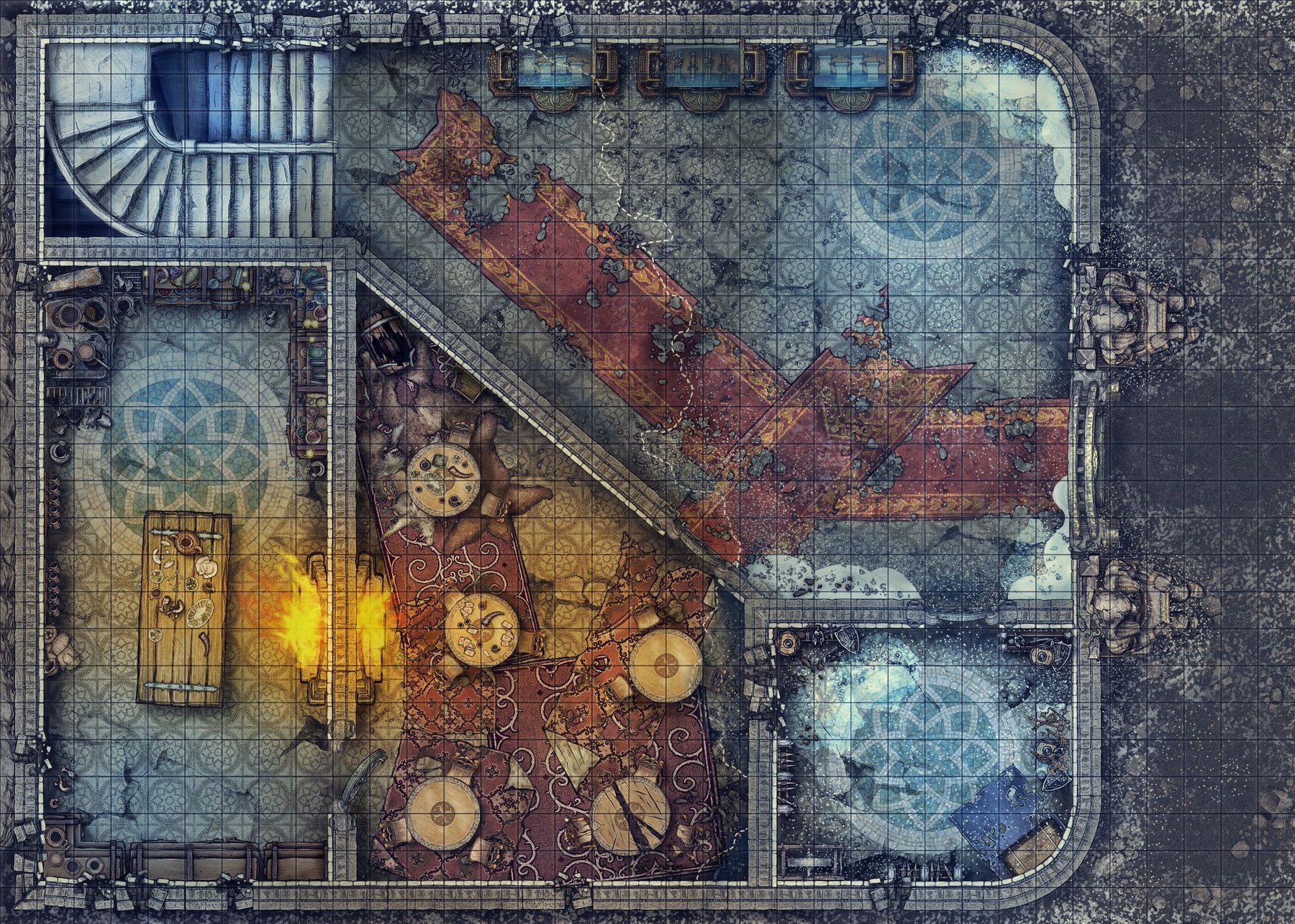 Cloud Giants' Keep Ruins. First Floor | Inkarnate - Create Fantasy Maps ...