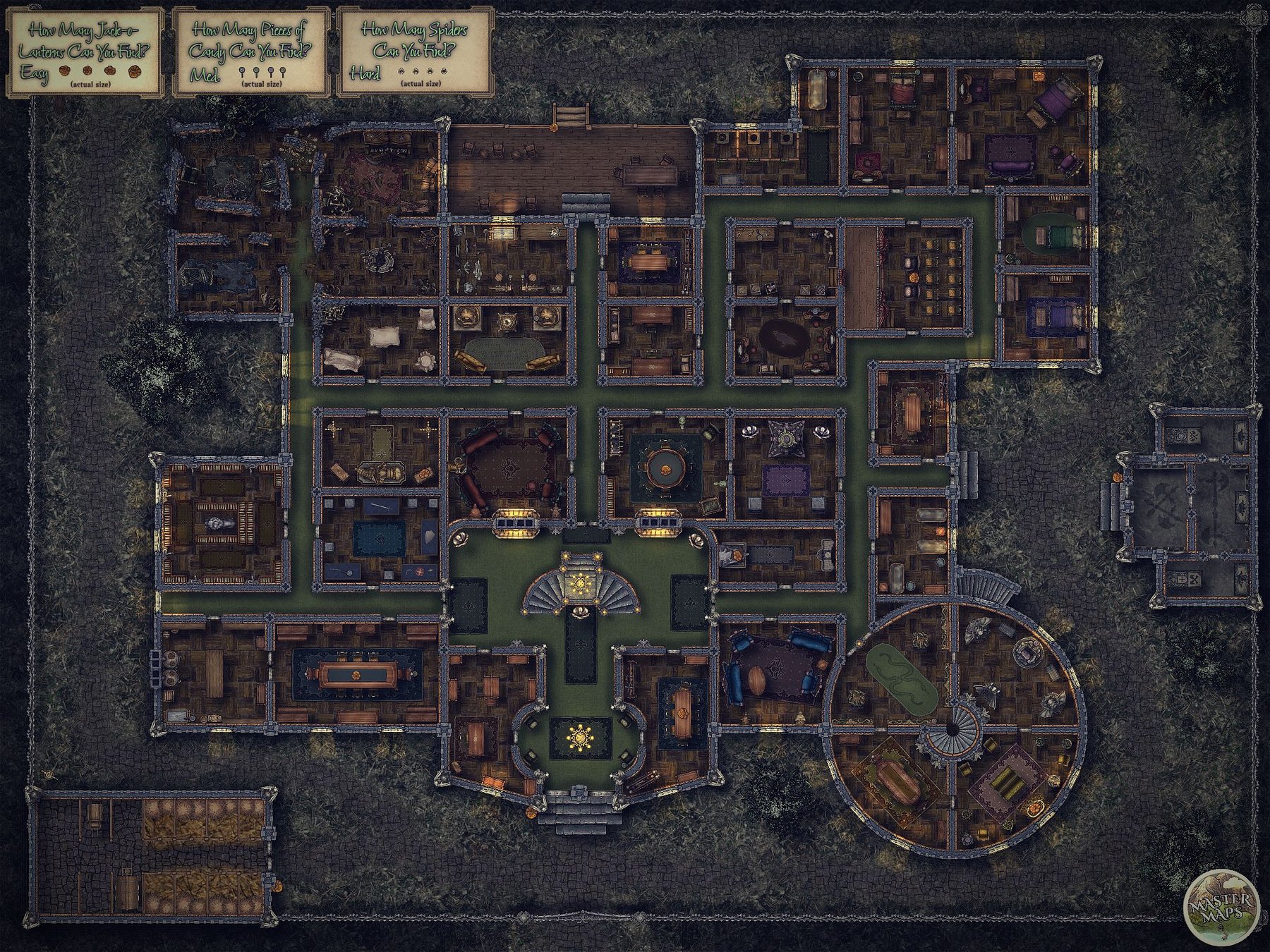 Gothic Mansion Game | Inkarnate - Create Fantasy Maps Online