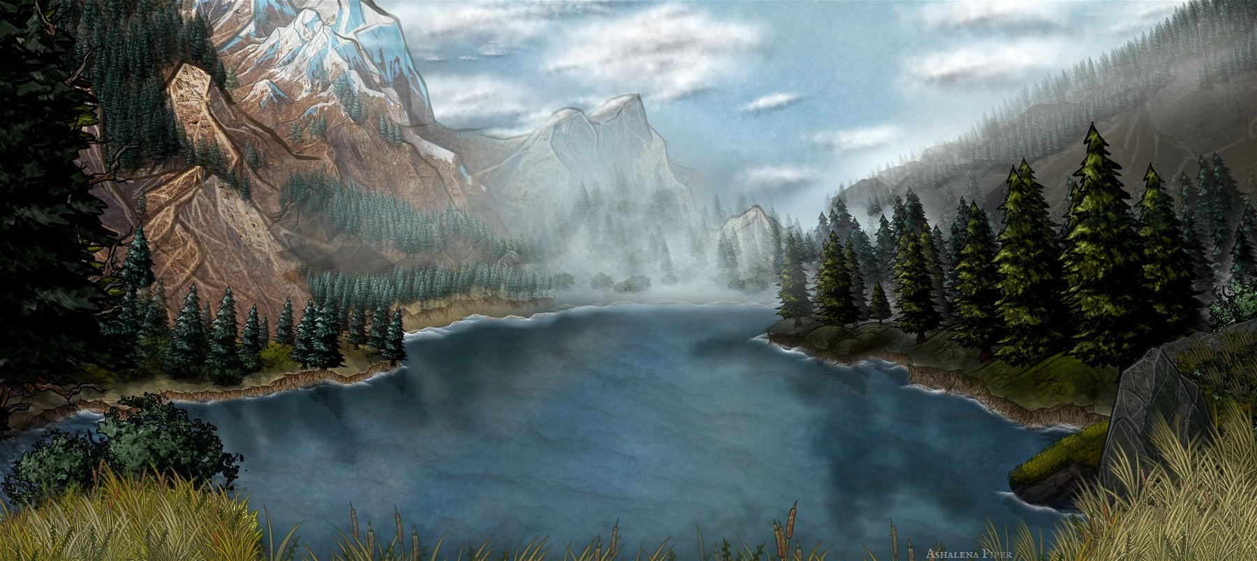 Lake Scene Map | Inkarnate - Create Fantasy Maps Online