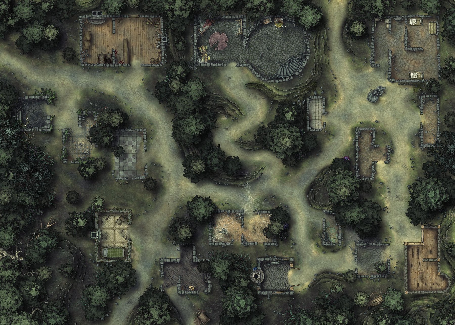 The Ruins of Thundertree | Inkarnate - Create Fantasy Maps Online