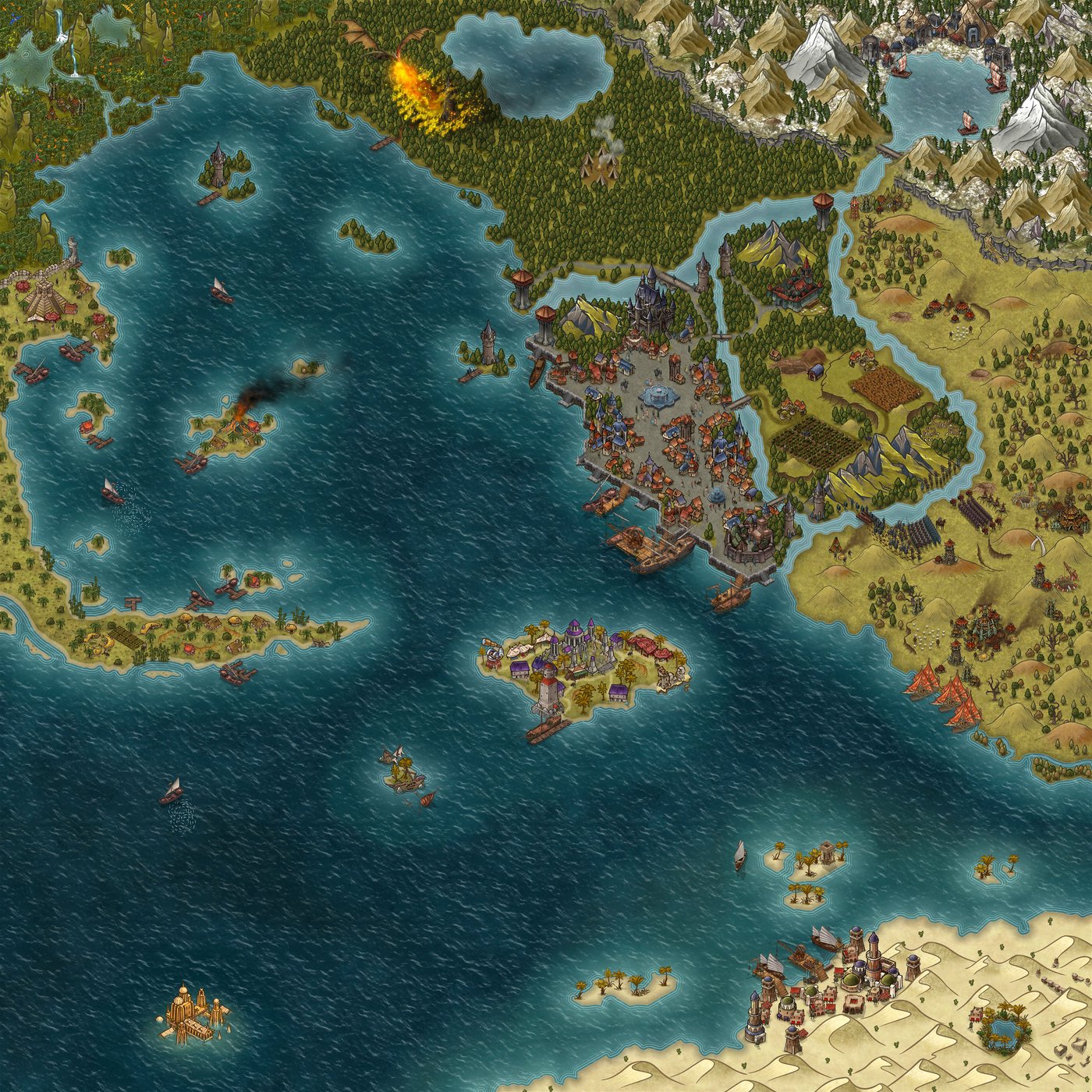 First Fantasy Map Unmarked | Inkarnate - Create Fantasy Maps Online