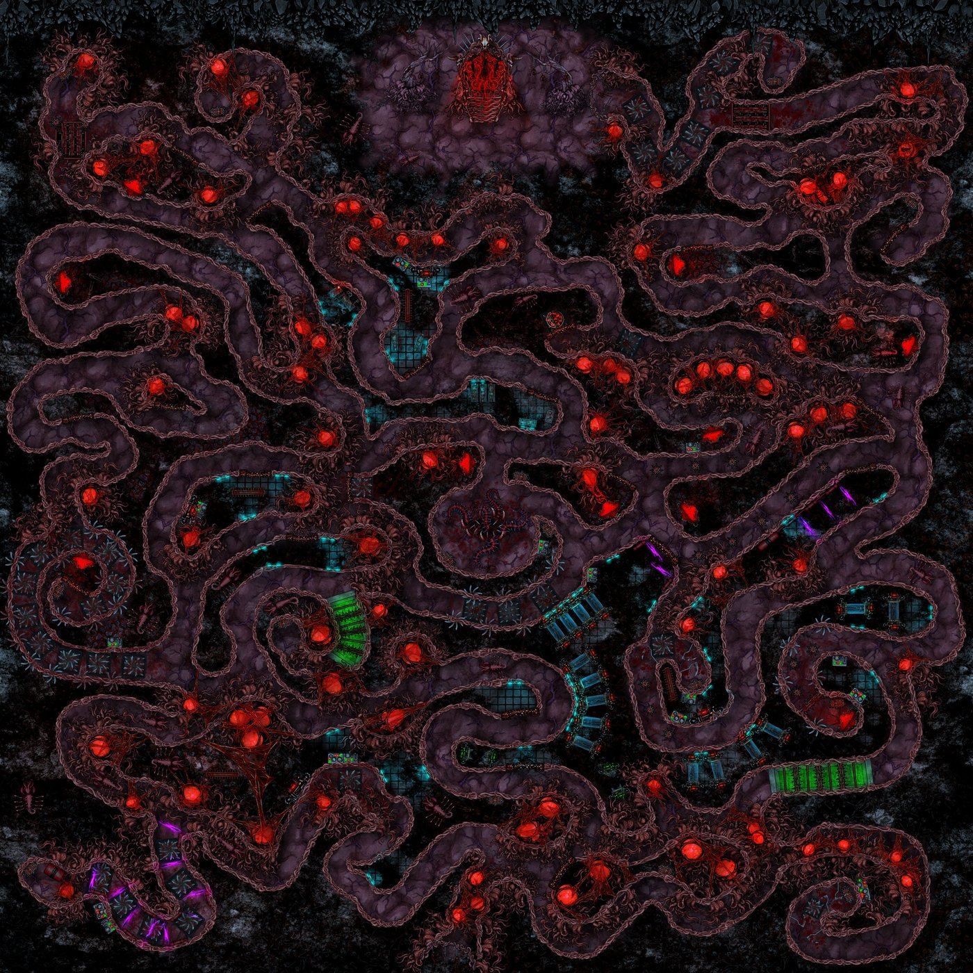 The Flesh Maze of Alakash | Inkarnate - Create Fantasy Maps Online