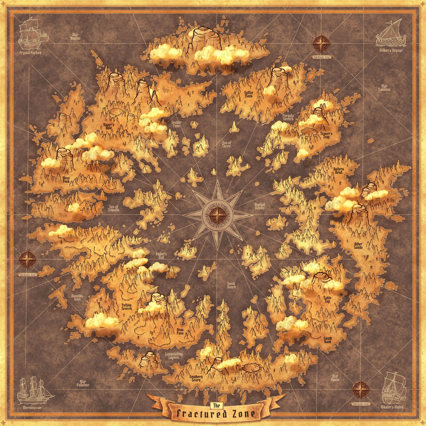 The Fractured Zone | Inkarnate - Create Fantasy Maps Online