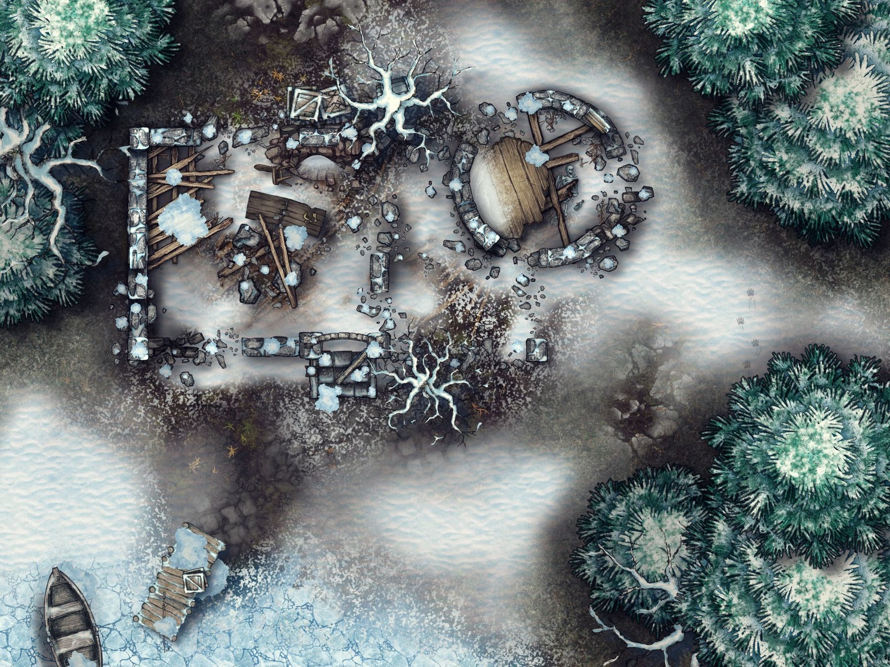 Snowy Ruin Daylight | Inkarnate - Create Fantasy Maps Online