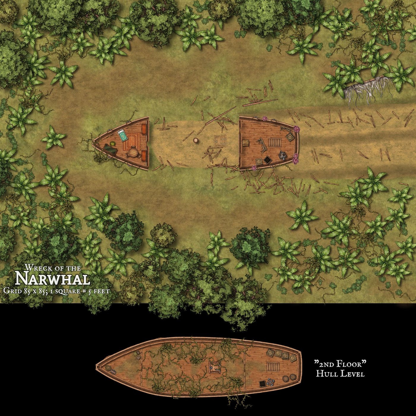 Wreck of the Narwhal | Inkarnate - Create Fantasy Maps Online