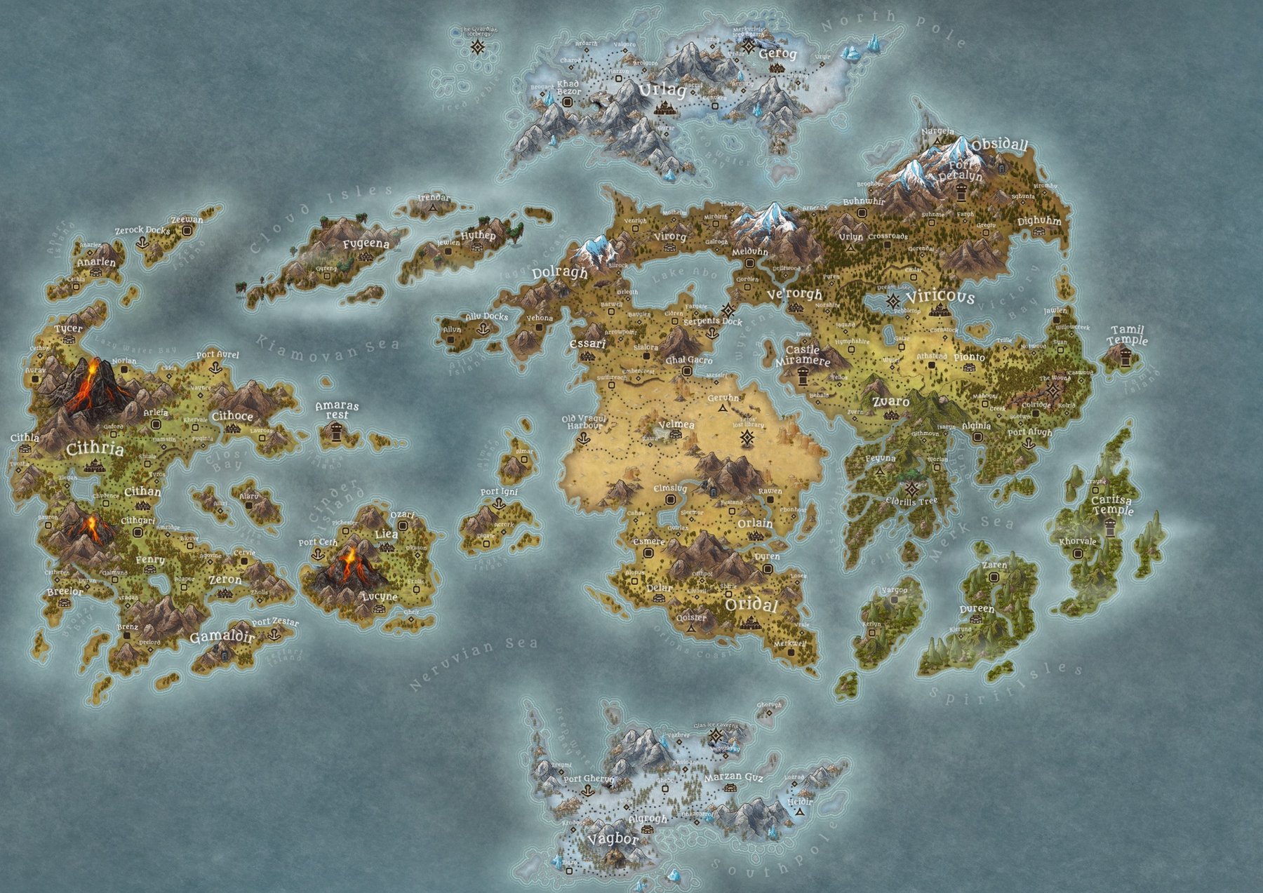Avatar TLA inspired Map | Inkarnate - Create Fantasy Maps Online
