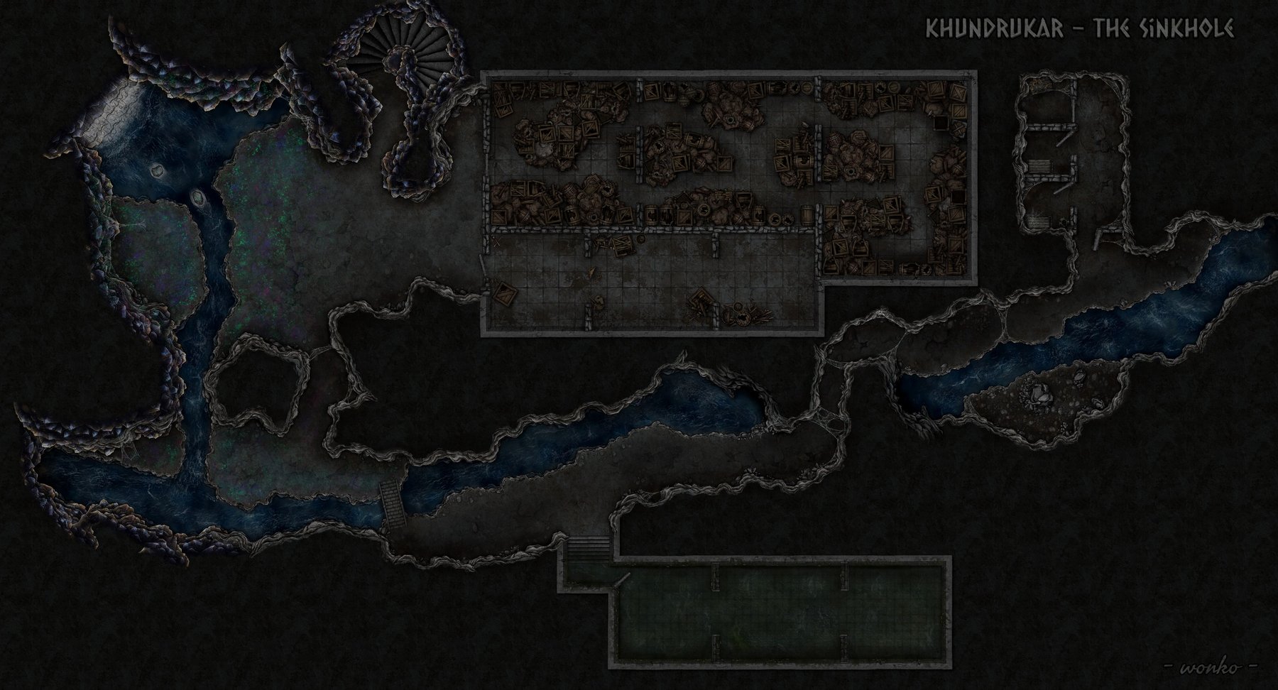 Forge of Fury C - The Sinkhole [50x27] CLONABLE | Inkarnate - Create Fantasy Maps Online