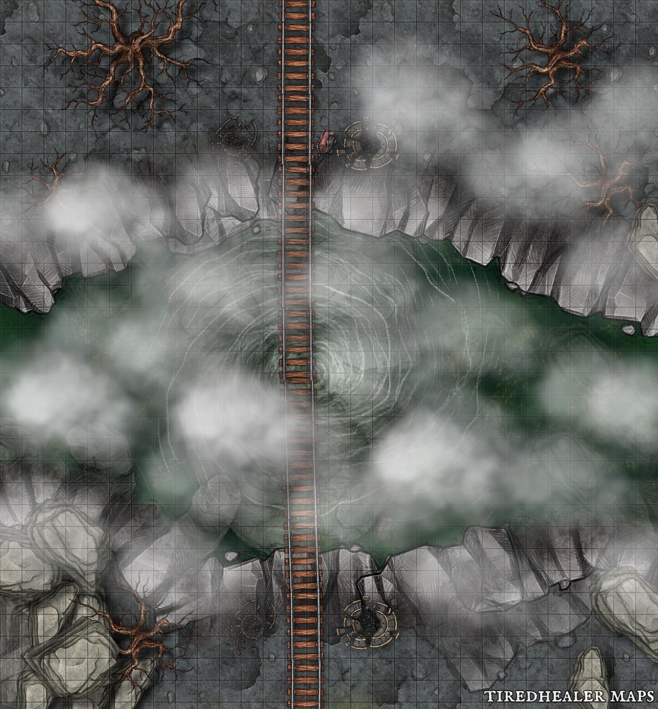 Mist over the gorge | Inkarnate - Create Fantasy Maps Online