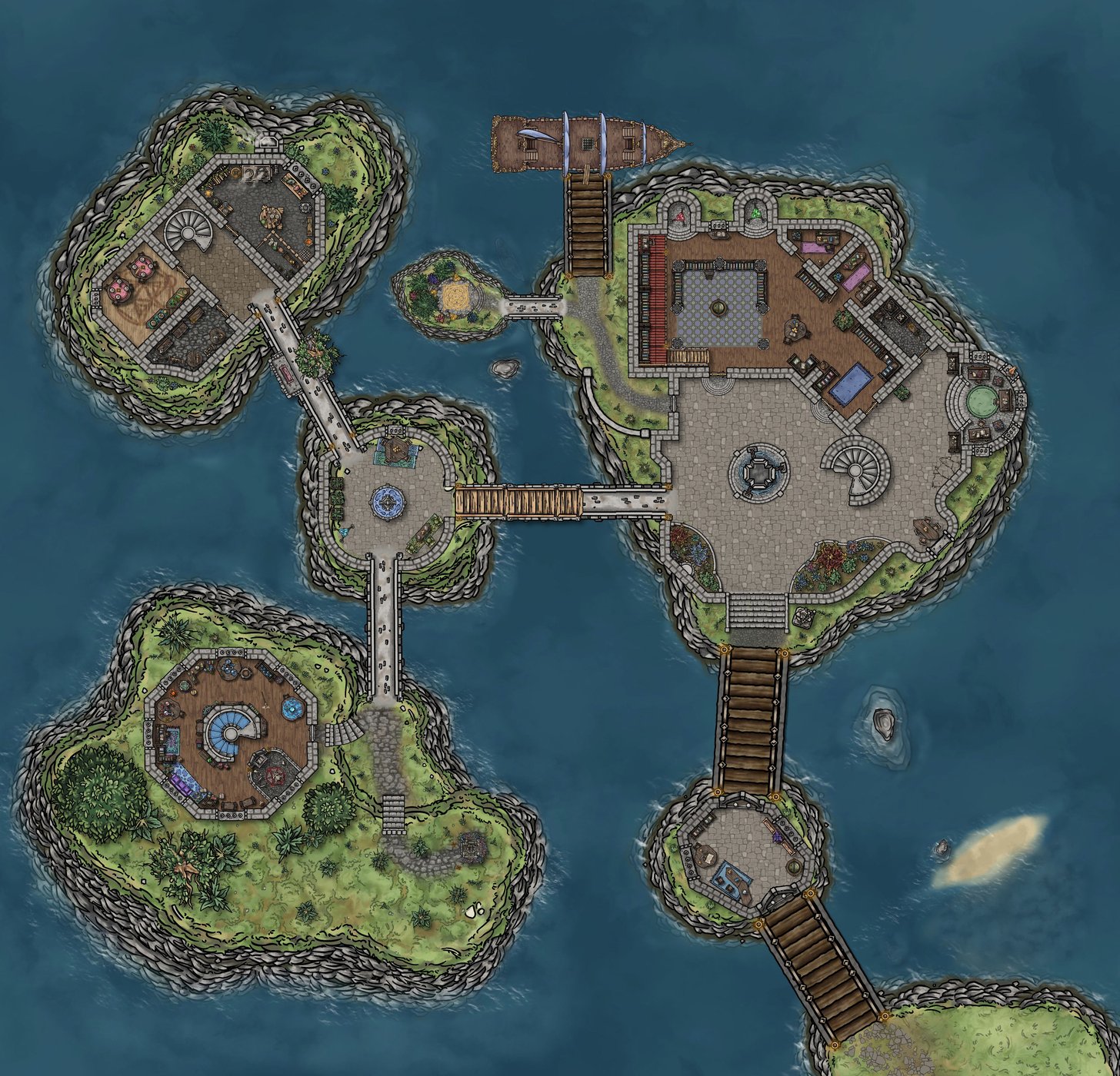 Watercolor Wizard Tower Contest Entry | Inkarnate - Create Fantasy Maps ...