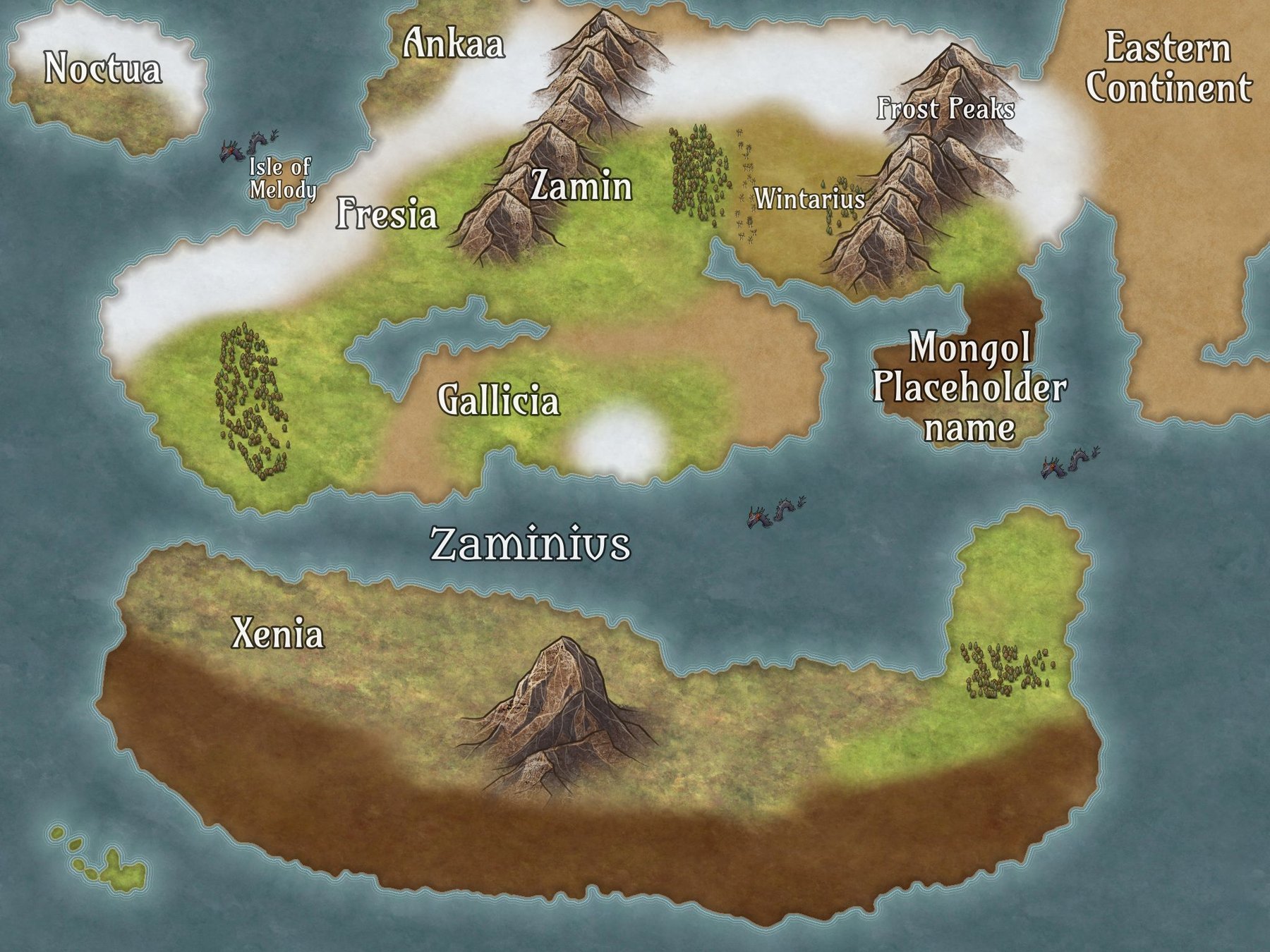 Guaraci World Map | Inkarnate - Create Fantasy Maps Online