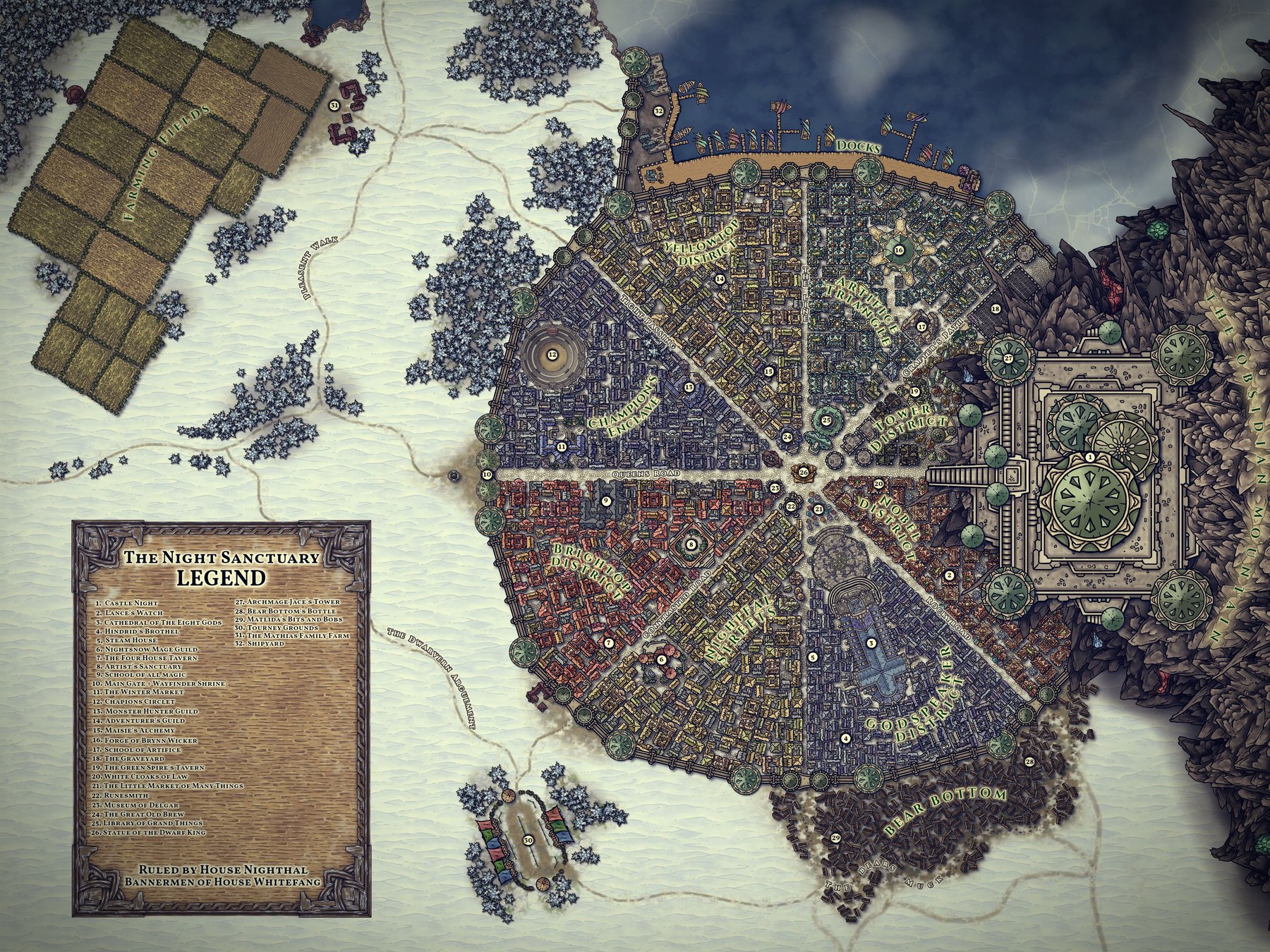 The Night Sanctuary | Inkarnate - Create Fantasy Maps Online