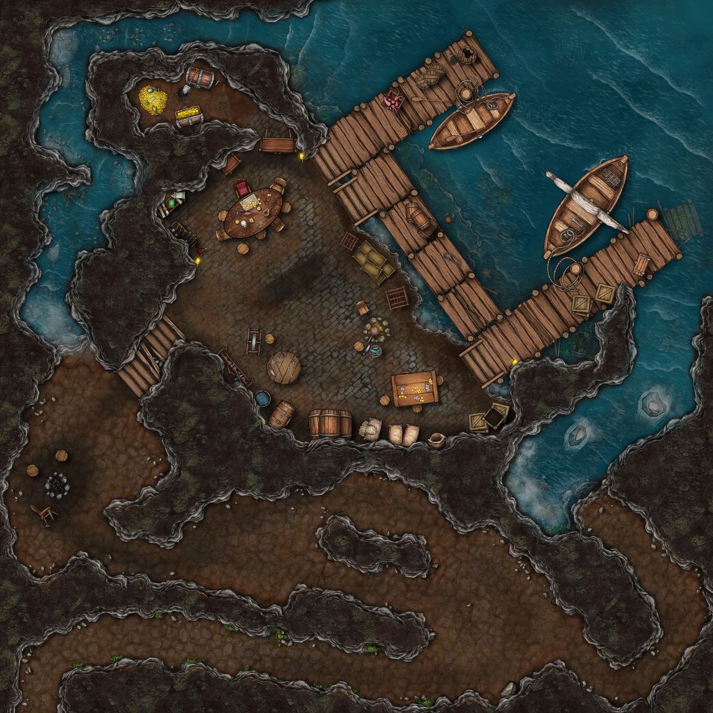 Underground - Pirates hide out | Inkarnate - Create Fantasy Maps Online