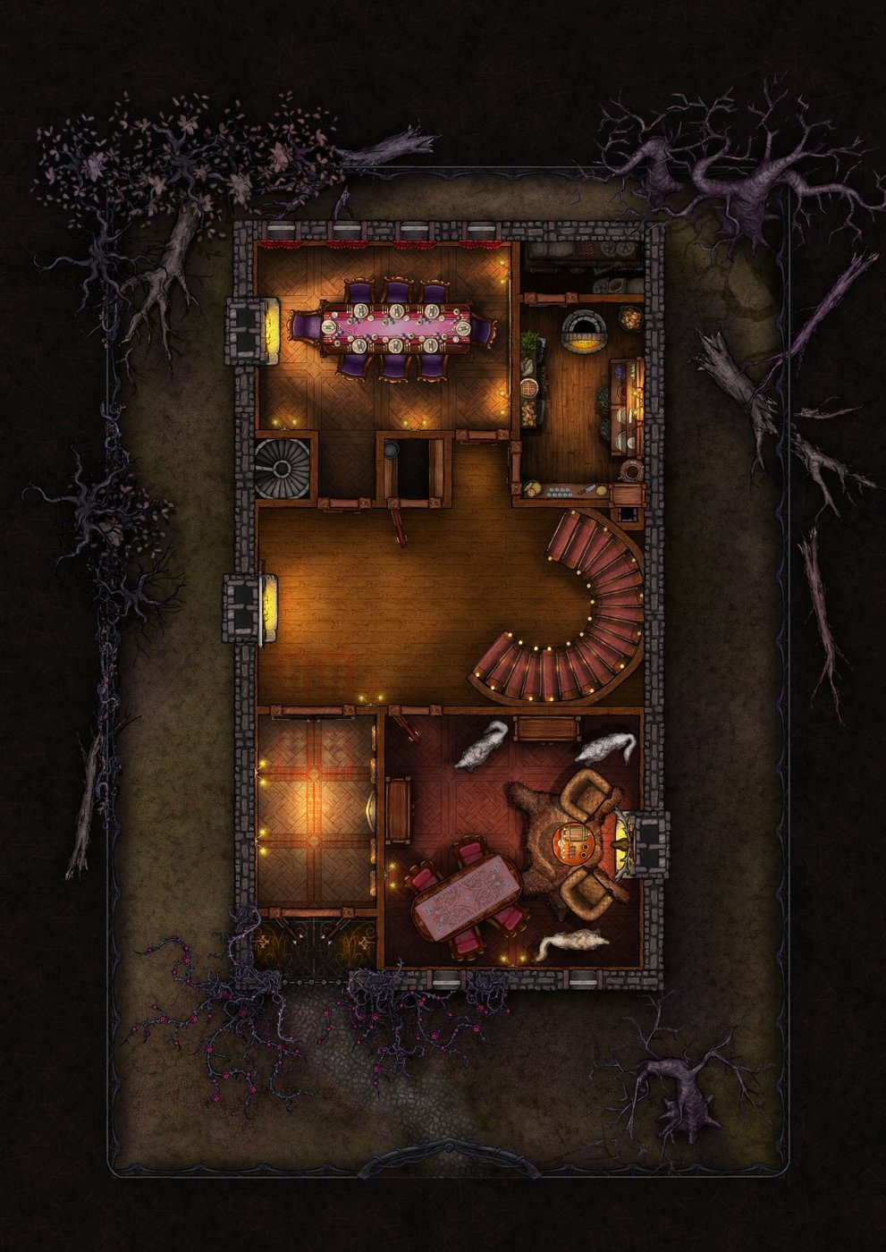 Death House First floor (CoS version) | Inkarnate - Create Fantasy Maps ...