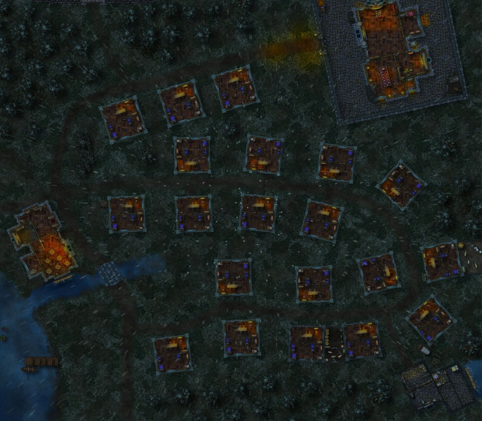 Carn Village Night | Inkarnate - Create Fantasy Maps Online