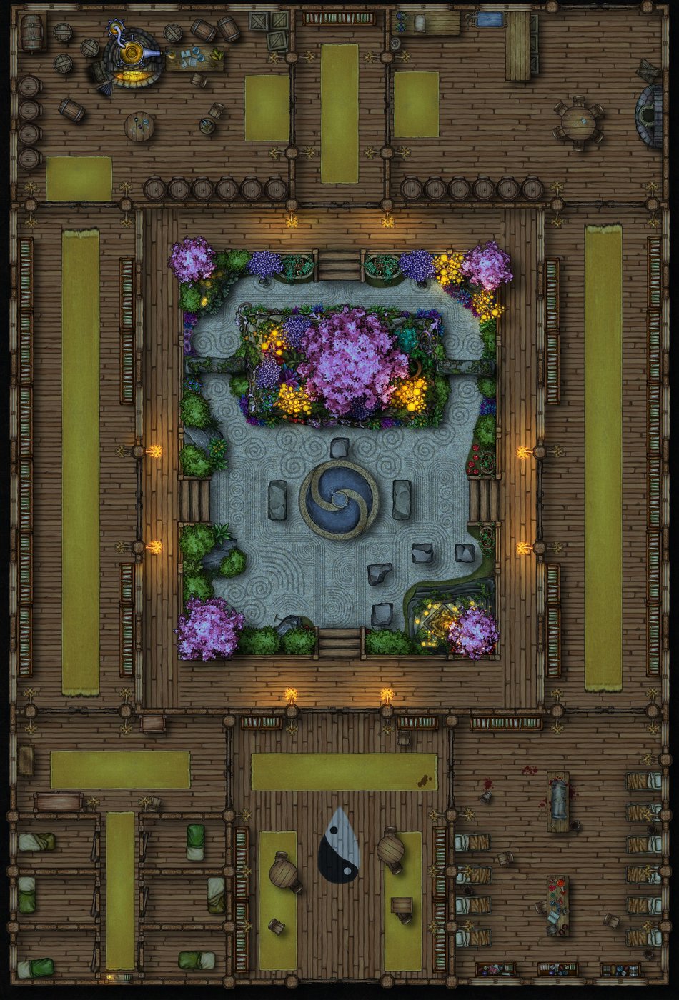 Xi'an Xeran's garden, distillery, and infirmary | Inkarnate - Create ...