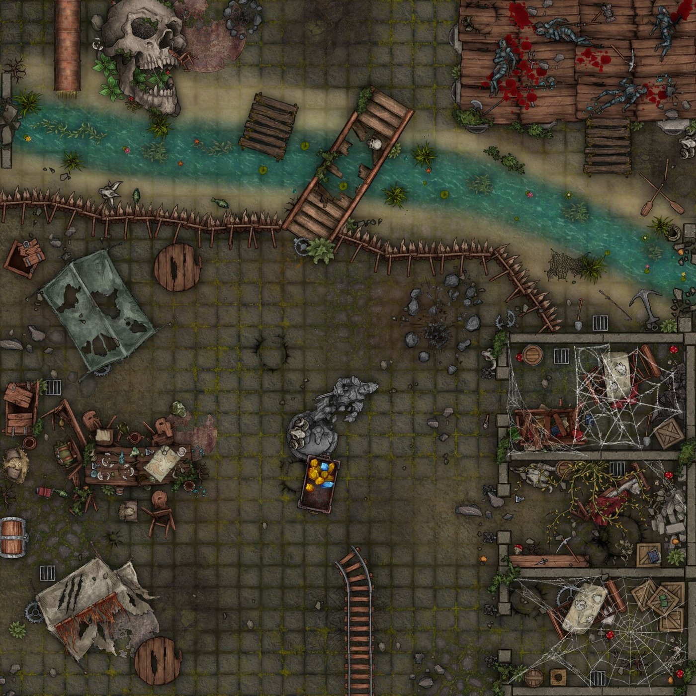 Sewer Battlemap | Inkarnate - Create Fantasy Maps Online