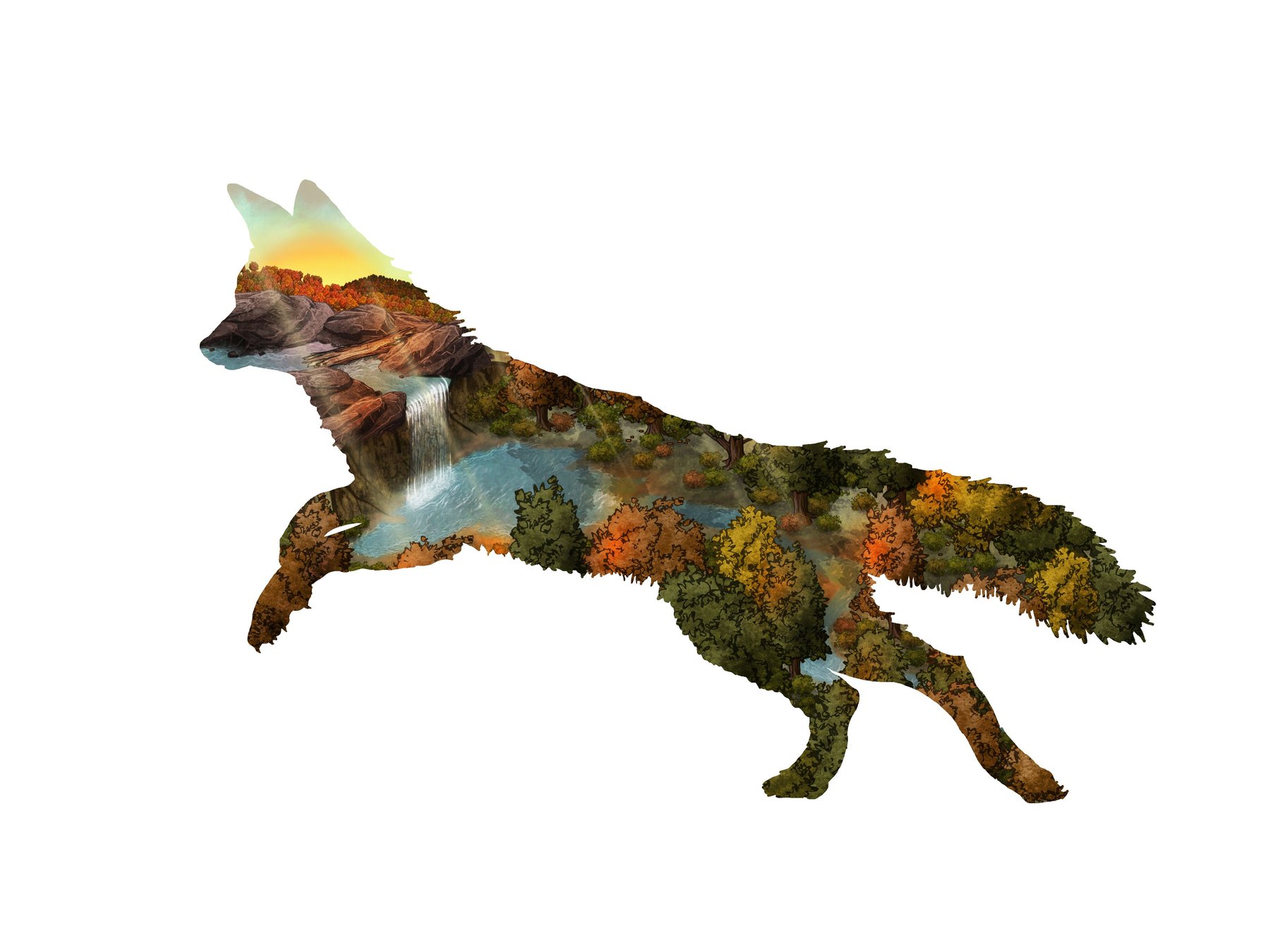 Double Exposure - Fox | Inkarnate - Create Fantasy Maps Online