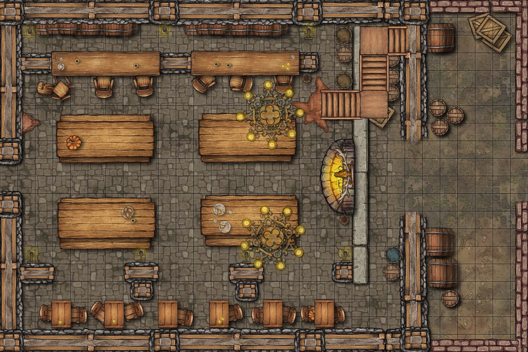 Leaky Tavern Map | Inkarnate - Create Fantasy Maps Online