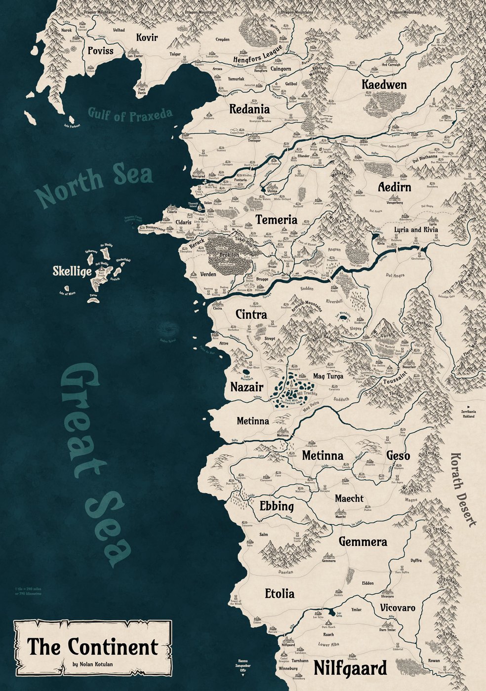 The Continent | Inkarnate - Create Fantasy Maps Online