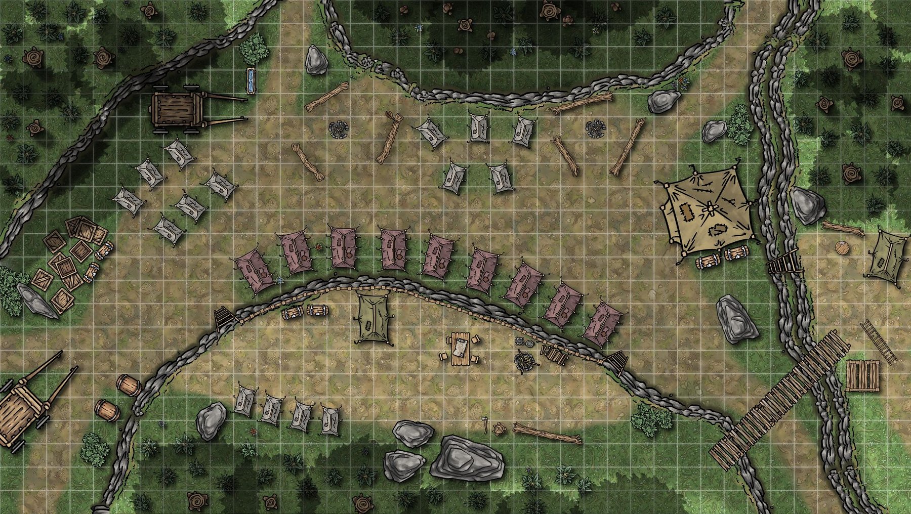 Bandit Camp - 39x22 | Inkarnate - Create Fantasy Maps Online