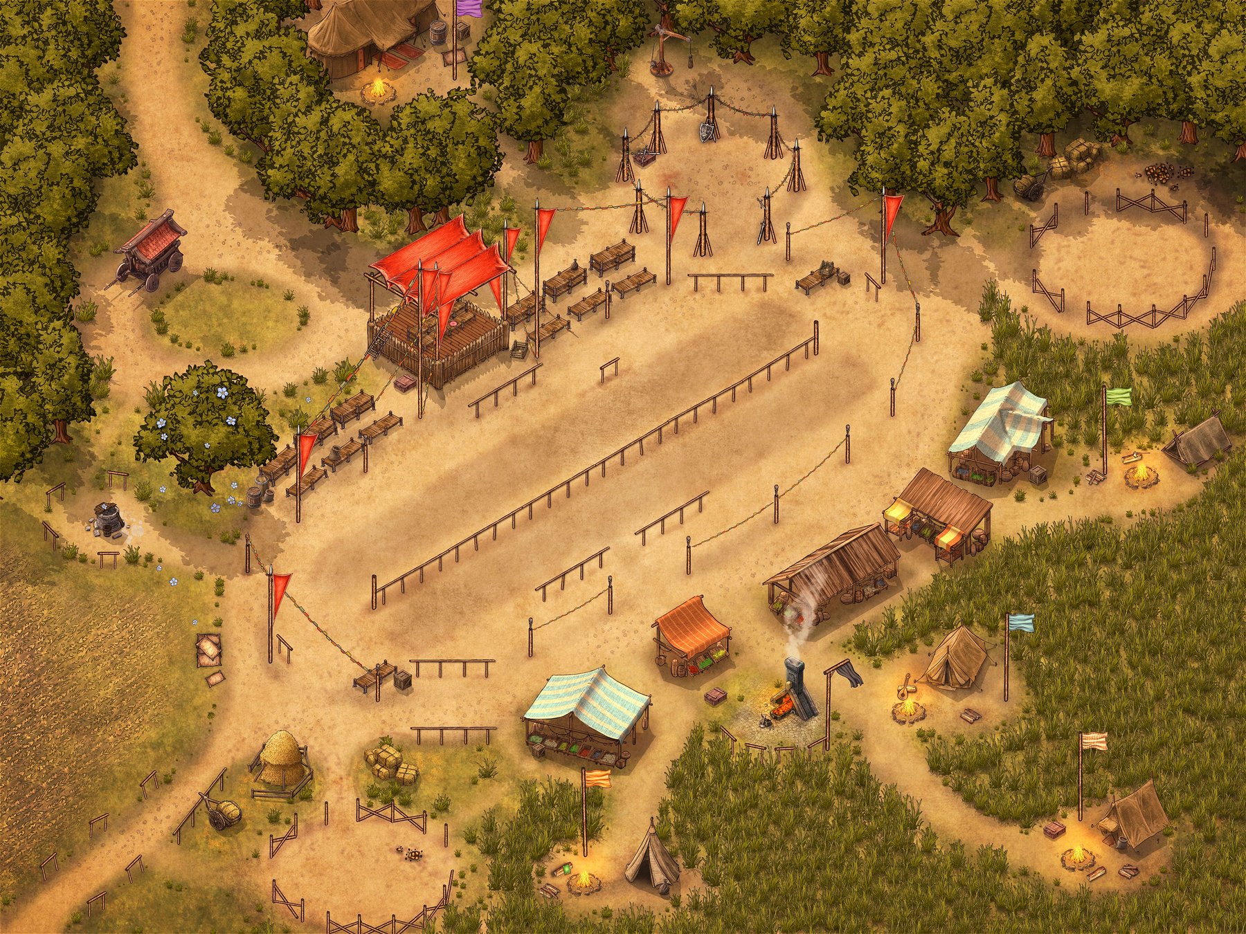 The Tournament Grounds | Inkarnate - Create Fantasy Maps Online