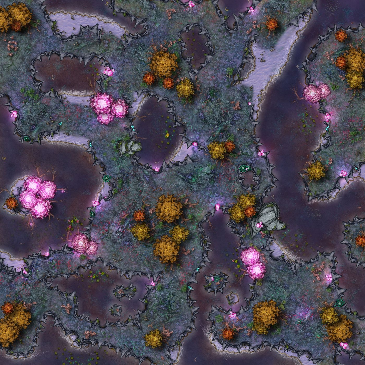 The Crystal Swamp | Inkarnate - Create Fantasy Maps Online