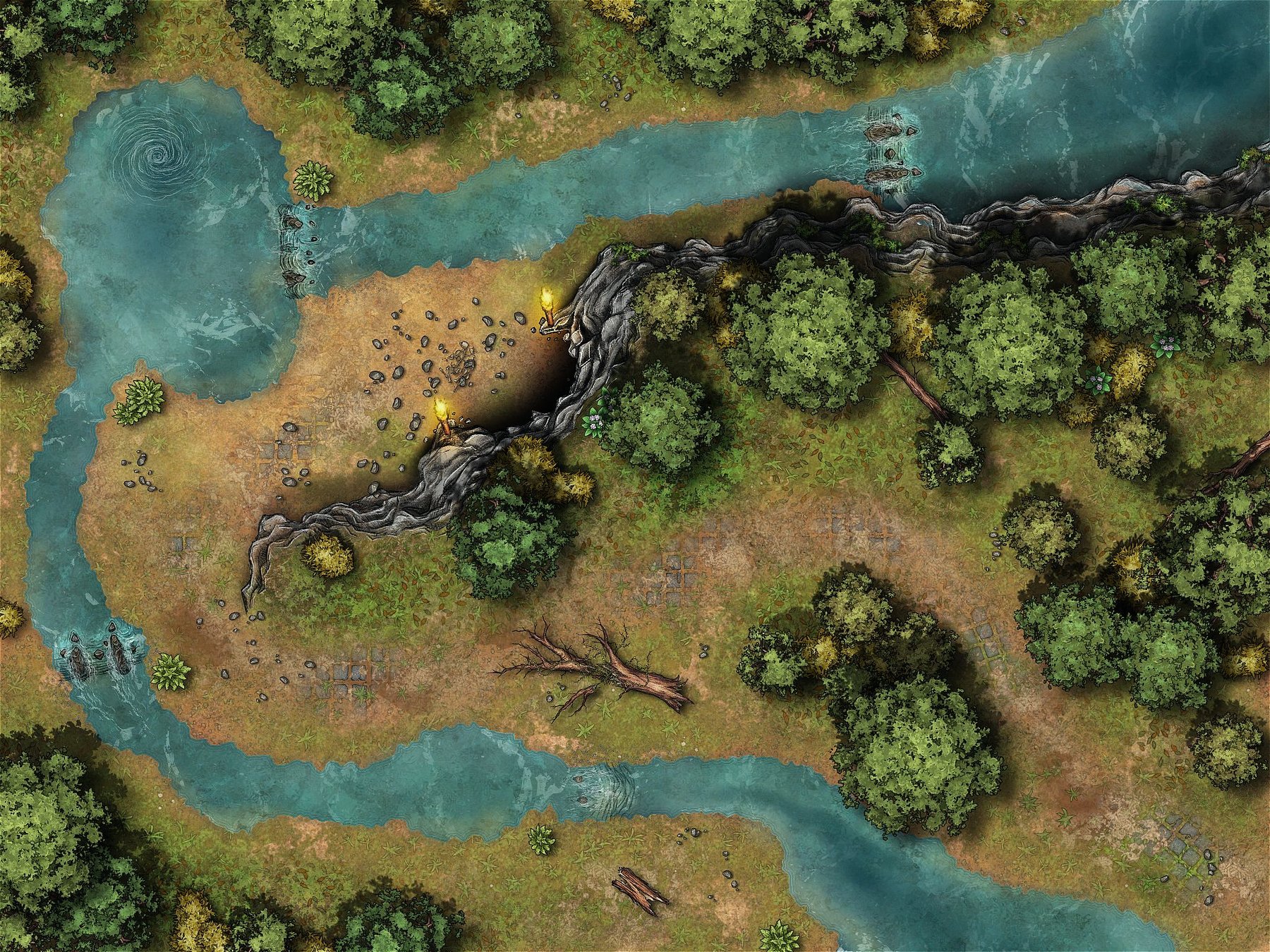 Winding Waterway | Inkarnate - Create Fantasy Maps Online