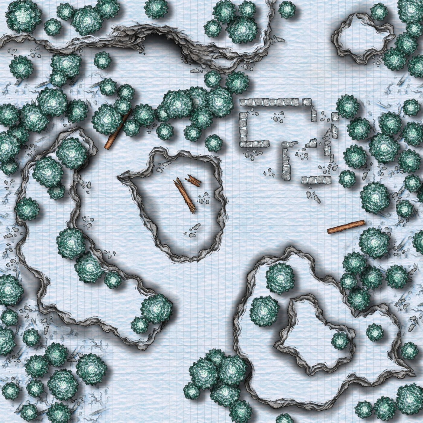 Snowy Encounter | Inkarnate - Create Fantasy Maps Online