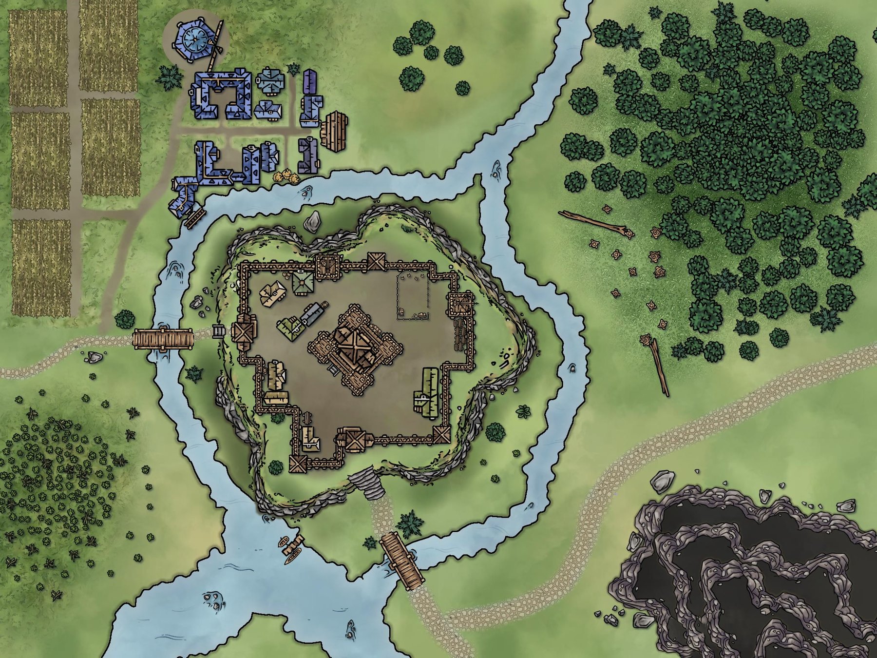 Fort crossing | Inkarnate - Create Fantasy Maps Online