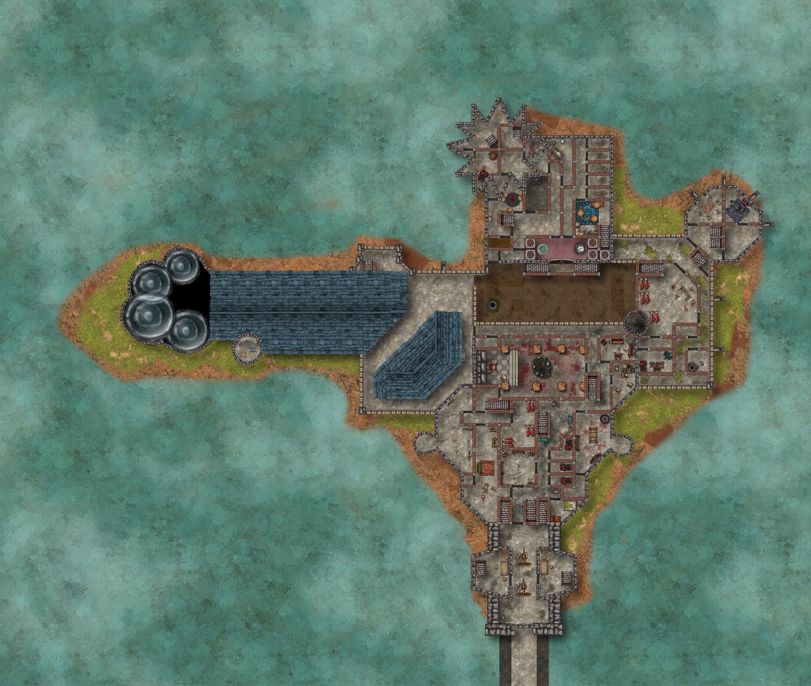 Castle Skarwall Second Floor | Inkarnate - Create Fantasy Maps Online