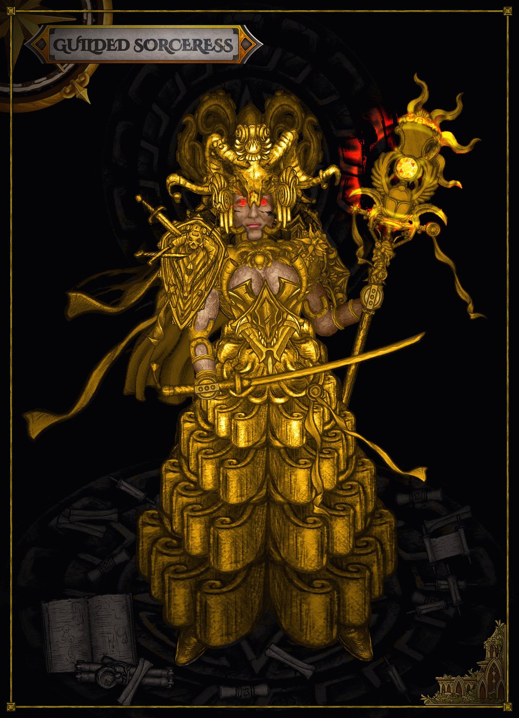 The Gilded Sorceress | Inkarnate - Create Fantasy Maps Online
