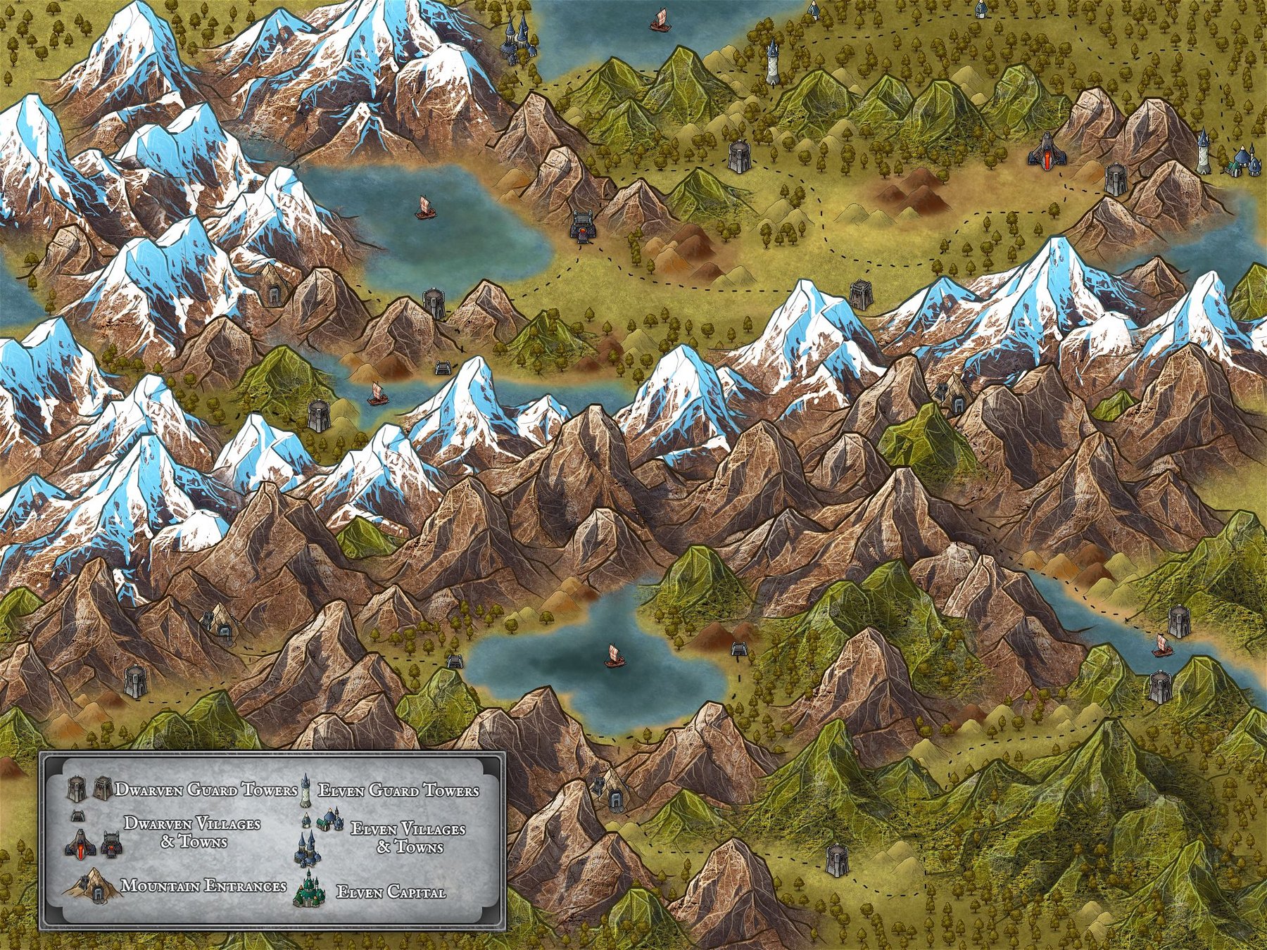 The Dwarven Kingdom | Inkarnate - Create Fantasy Maps Online