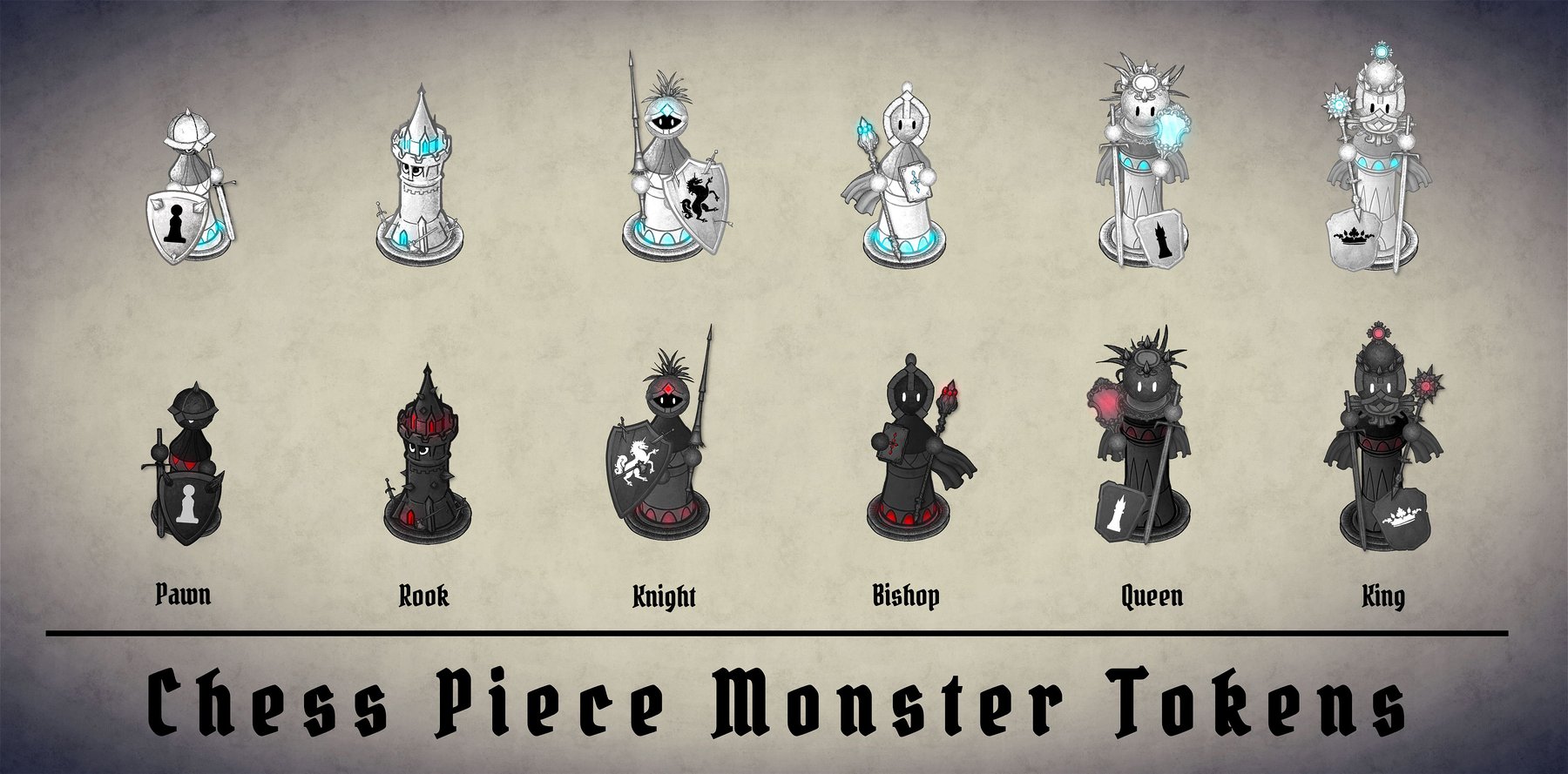 Chess Piece Monster Tokens | Inkarnate - Create Fantasy Maps Online