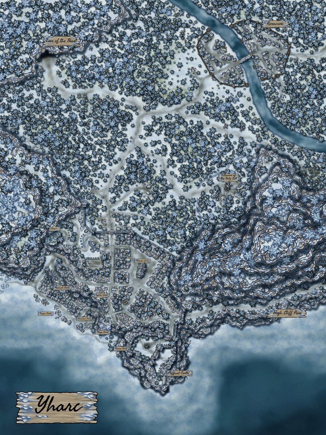 Viking Cliff Village | Inkarnate - Create Fantasy Maps Online